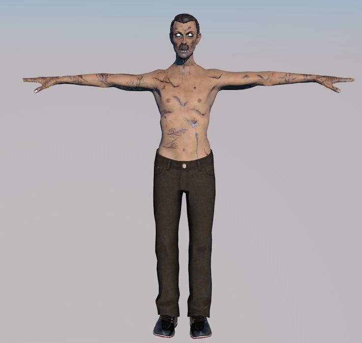 Zombie man free VR / AR / low-poly 3D model rigged | CGTrader