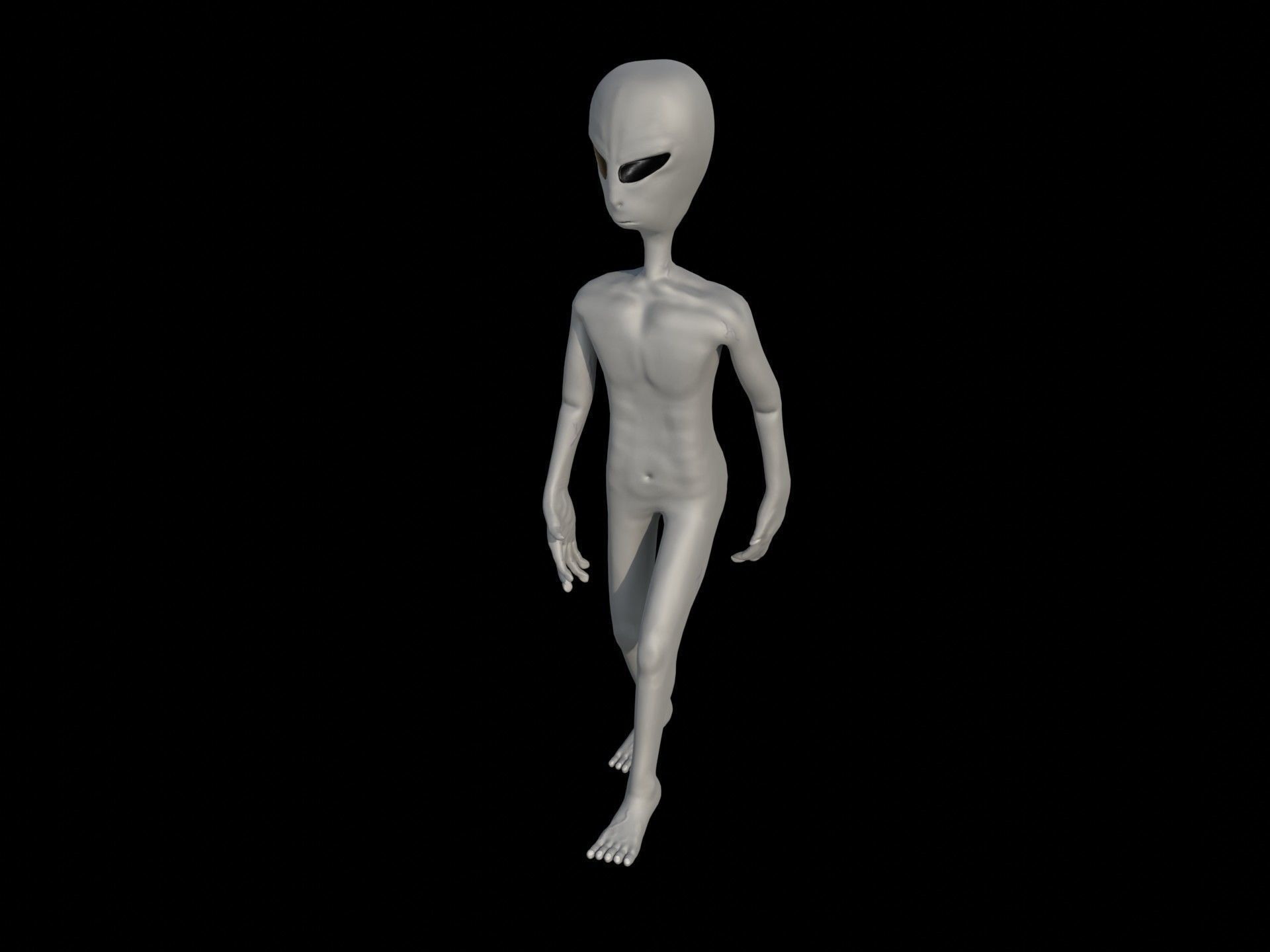 3D model Alien Grey VR / AR / low-poly rigged animated | CGTrader