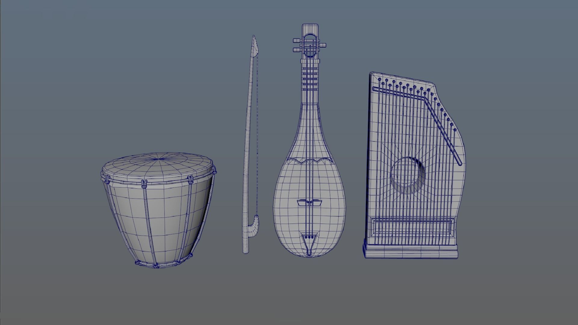 3D model Musical instruments PBR game ready 3D model VR / AR / low-poly ...