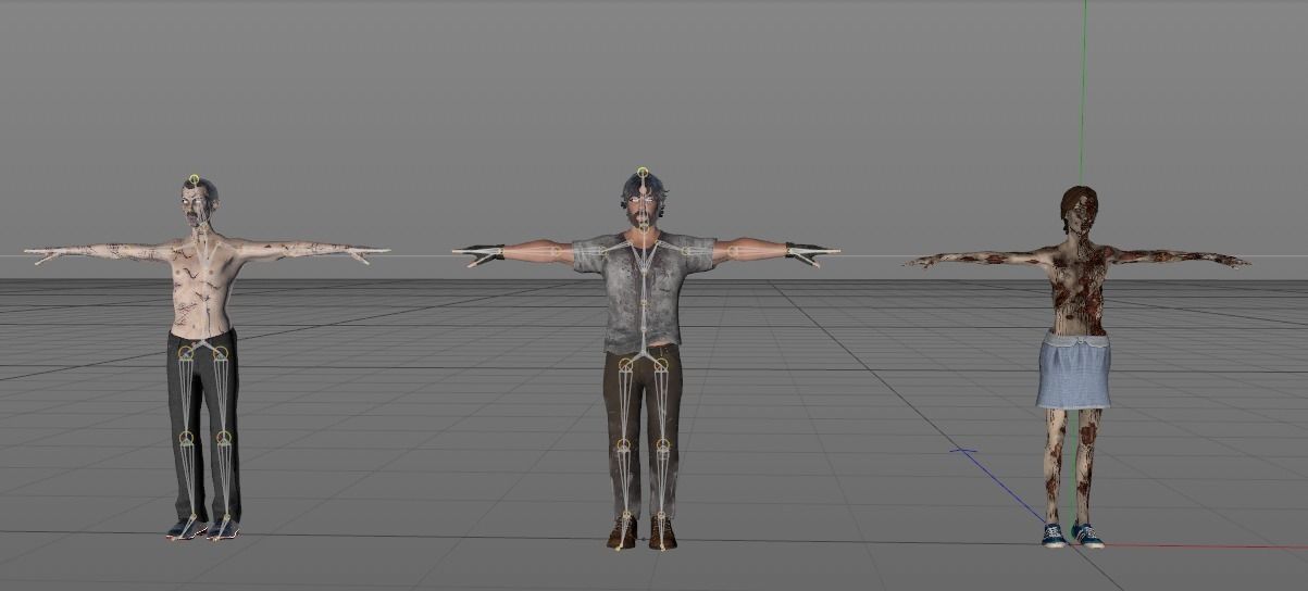 Zombie collection free VR / AR / low-poly 3D model rigged | CGTrader