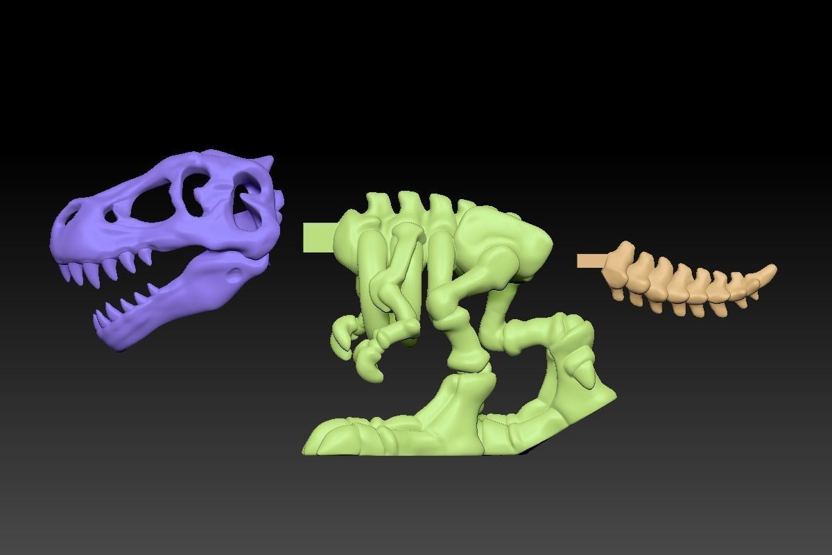 T-Rex Skeleton STL for 3D model 3D printable | CGTrader