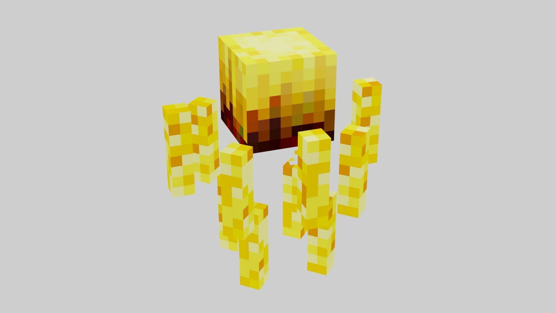 3D model Minecraft Blaze Rigged VR / AR / low-poly | CGTrader