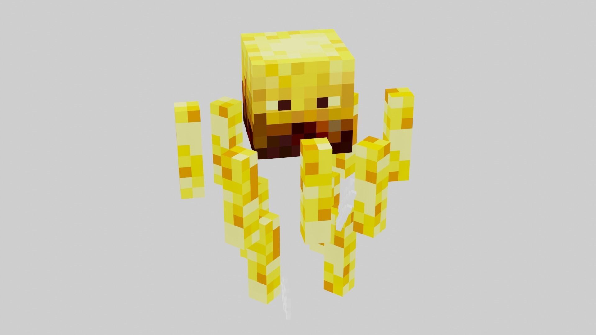 3D model Minecraft Blaze Rigged VR / AR / low-poly | CGTrader
