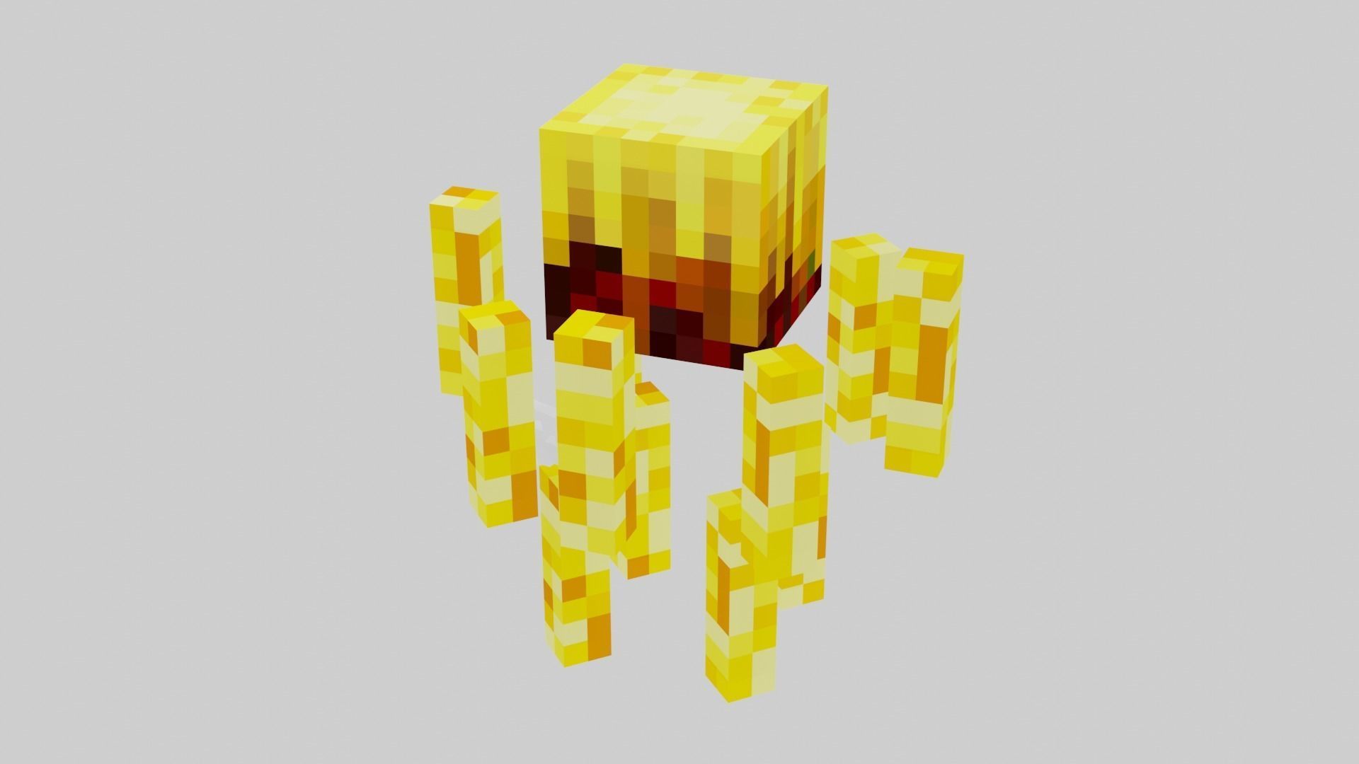 3D model Minecraft Blaze Rigged VR / AR / low-poly | CGTrader