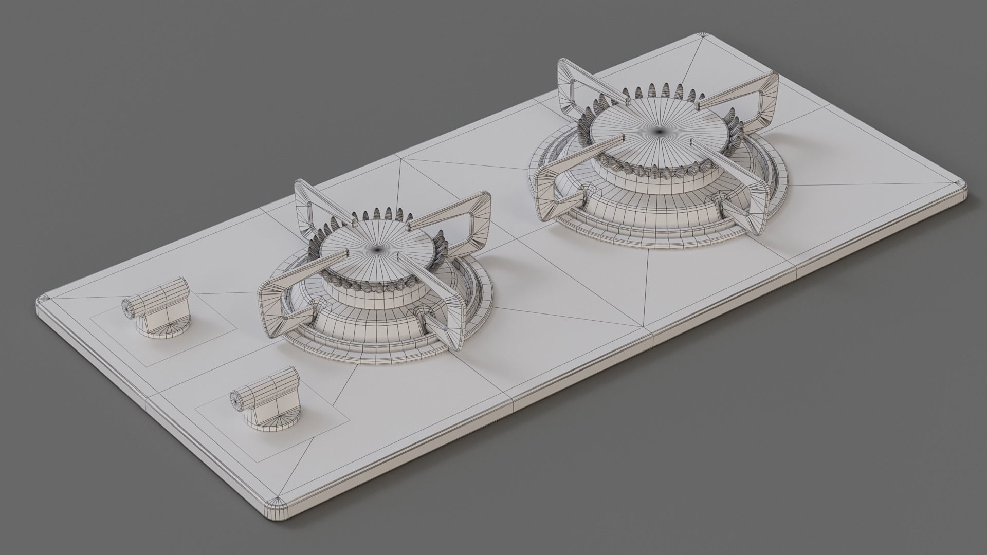 Gas Stove Cooktop 3D model animated | CGTrader