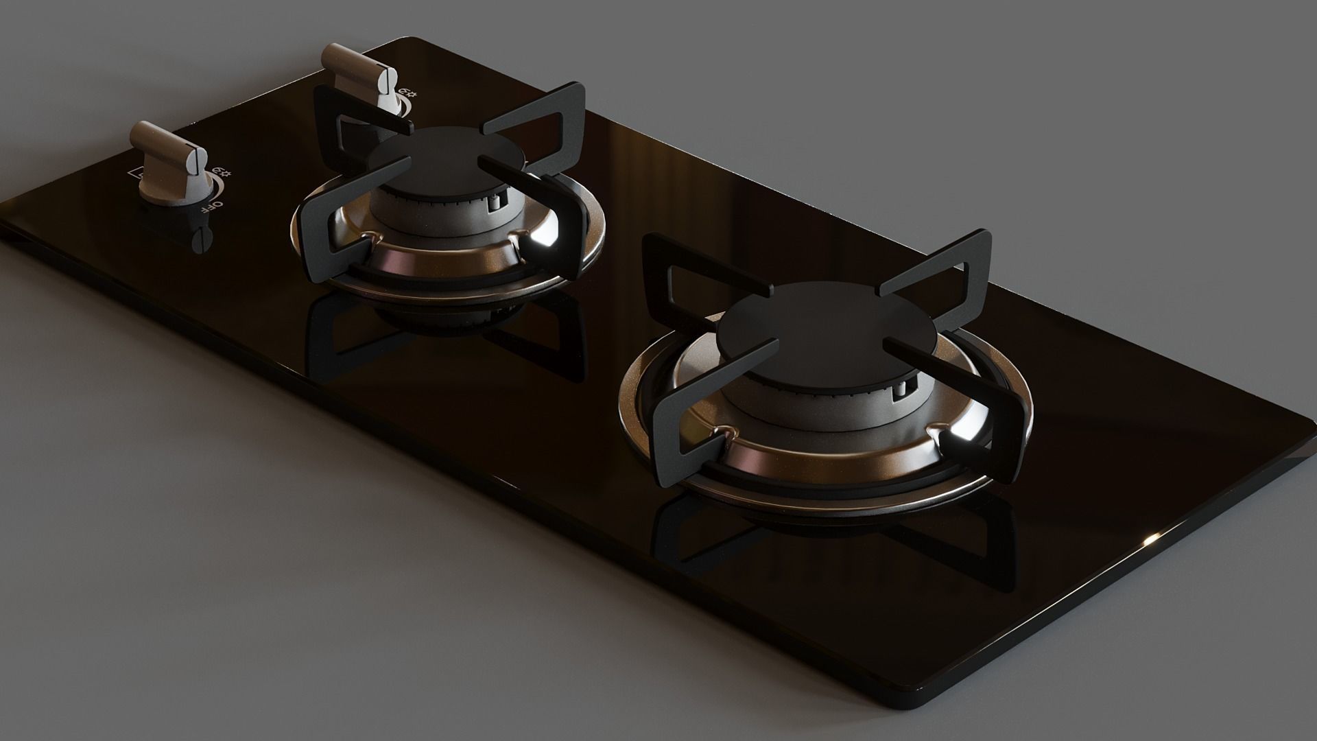 Gas Stove Cooktop 3D model animated | CGTrader