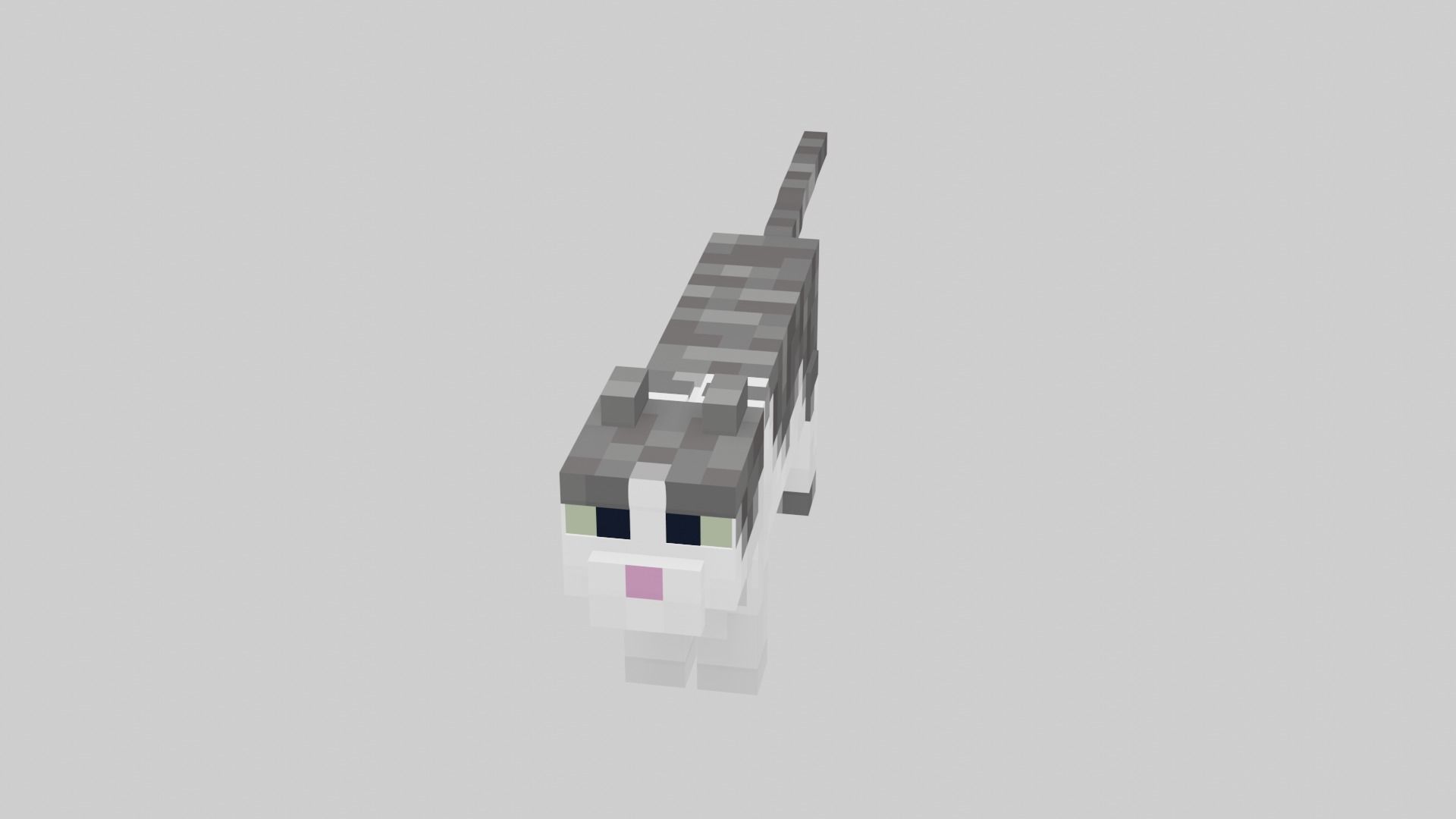 3d Model Minecraft Cat Vr Ar Low Poly Cgtrader