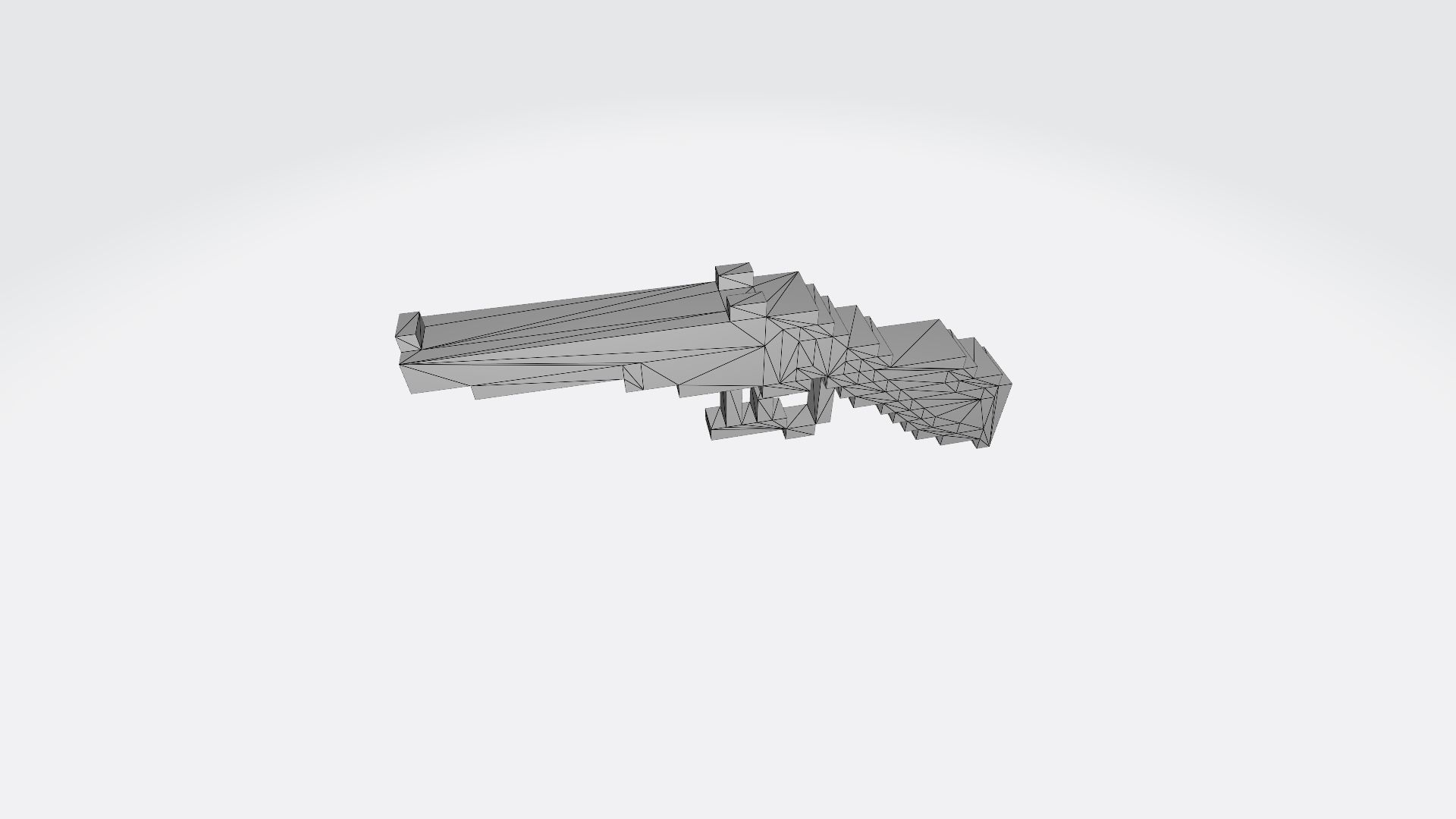 3D model Blue Voxel Gun VR / AR / low-poly | CGTrader