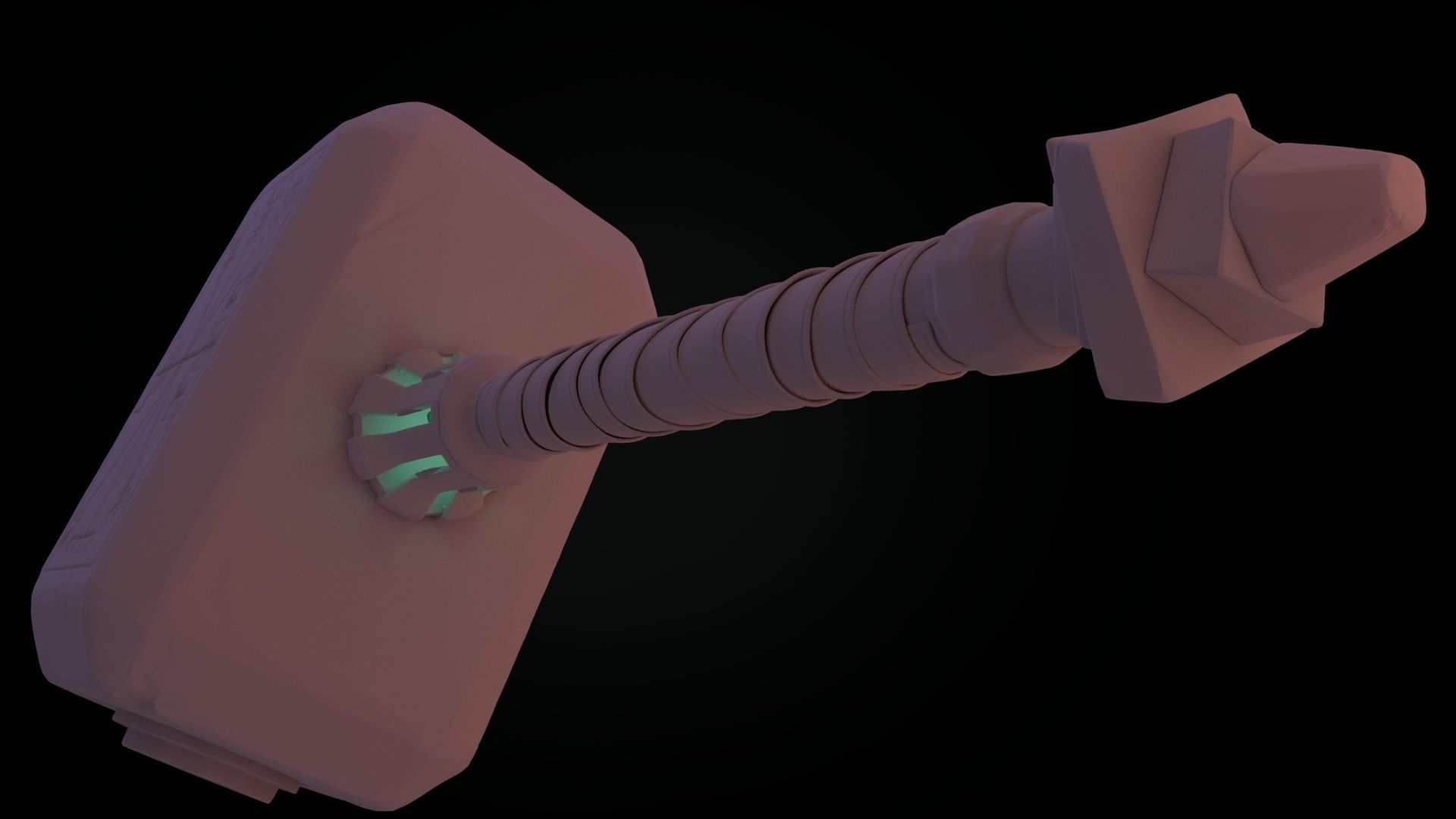 Mjolnir Hammer Weapon model 01 3D model | CGTrader