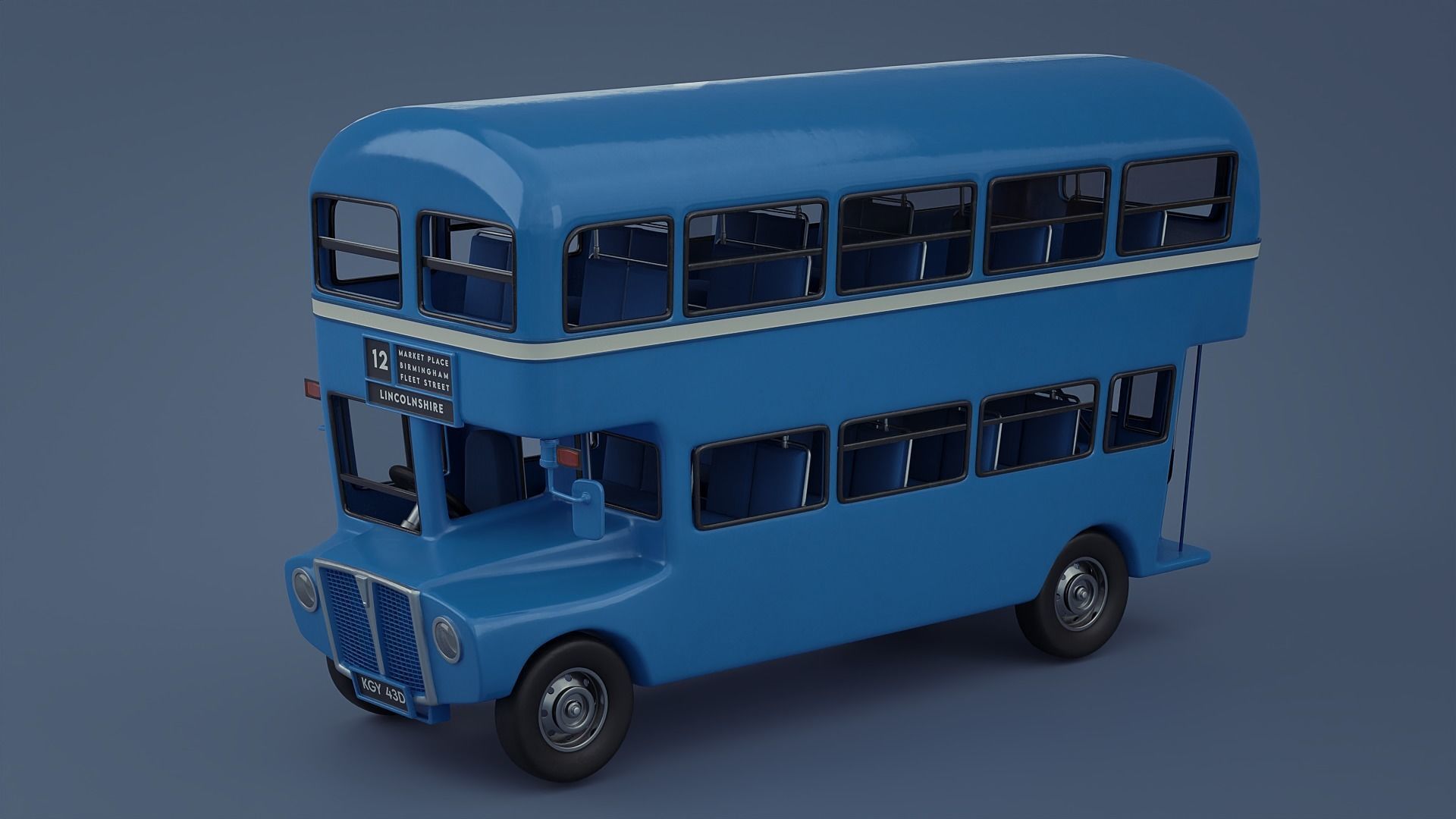 Stylized Double Decker Bus 3D model | CGTrader