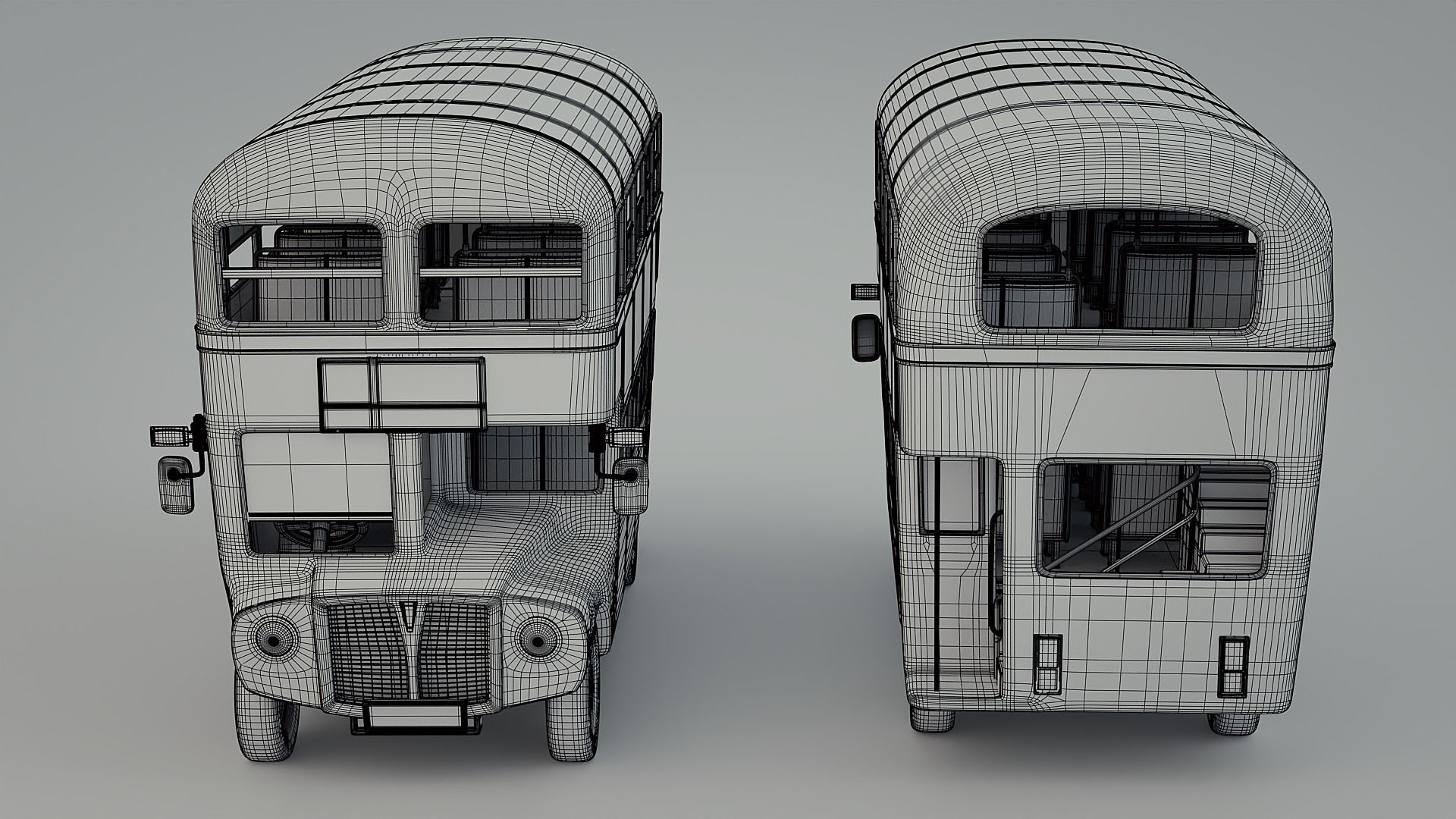 Stylized Double Decker Bus 3D model | CGTrader