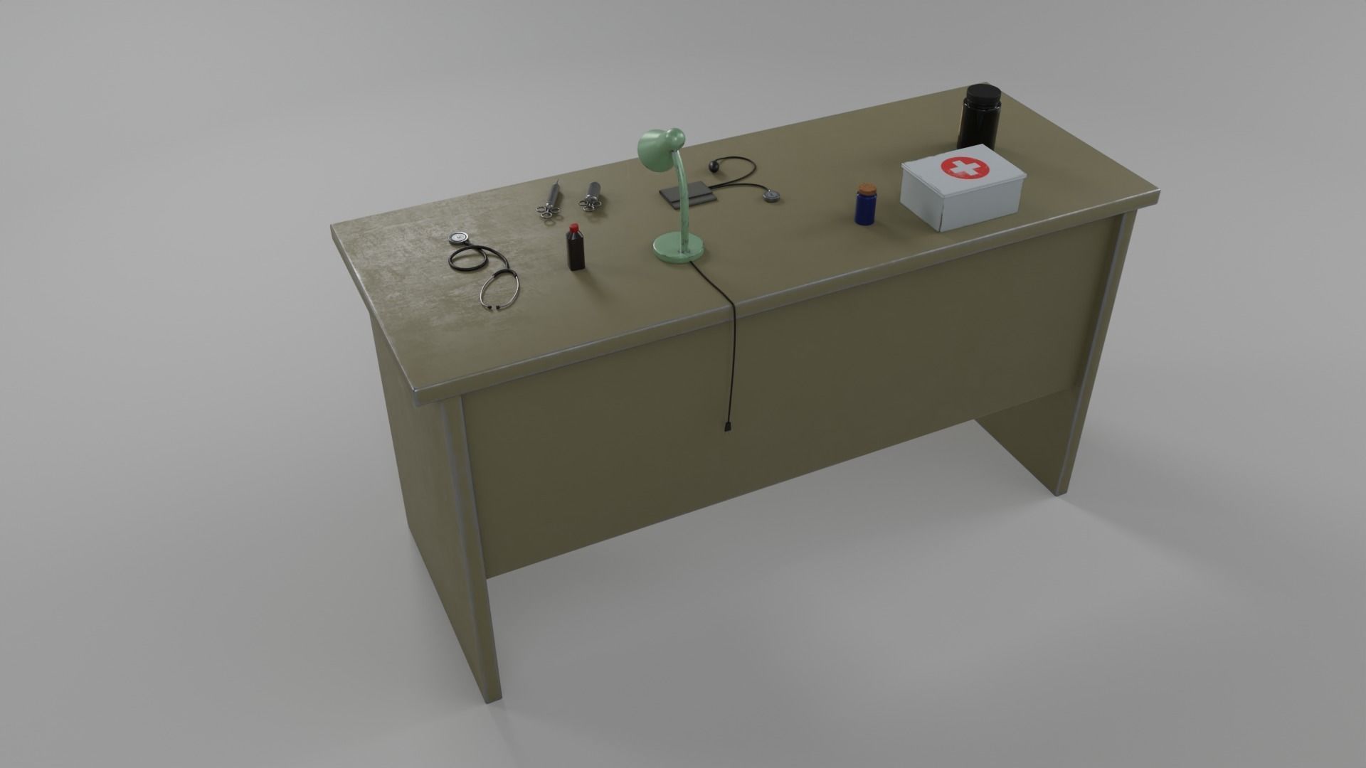 3D model Doctor Table - Low Poly VR / AR / low-poly | CGTrader