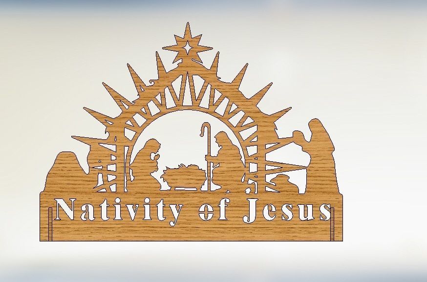 Nativity Jesus Dxf Svg Cut File For Plywood Laser Cut 3D model 3D ...