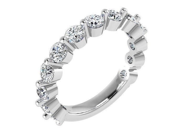 Round diamond ring 3027 3D print model 3D model 3D printable | CGTrader