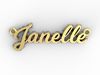 Janelle name plate 3D model 3D printable | CGTrader