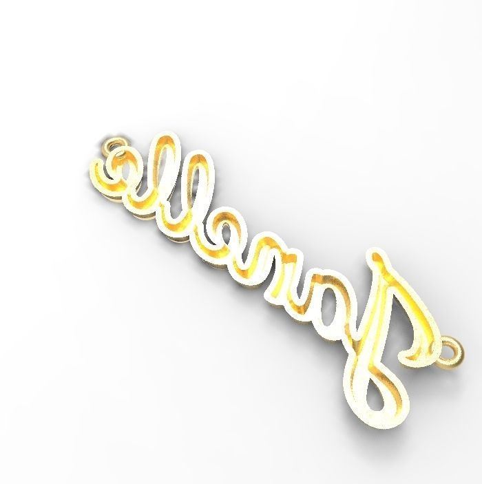 Janelle name plate 3D model 3D printable | CGTrader