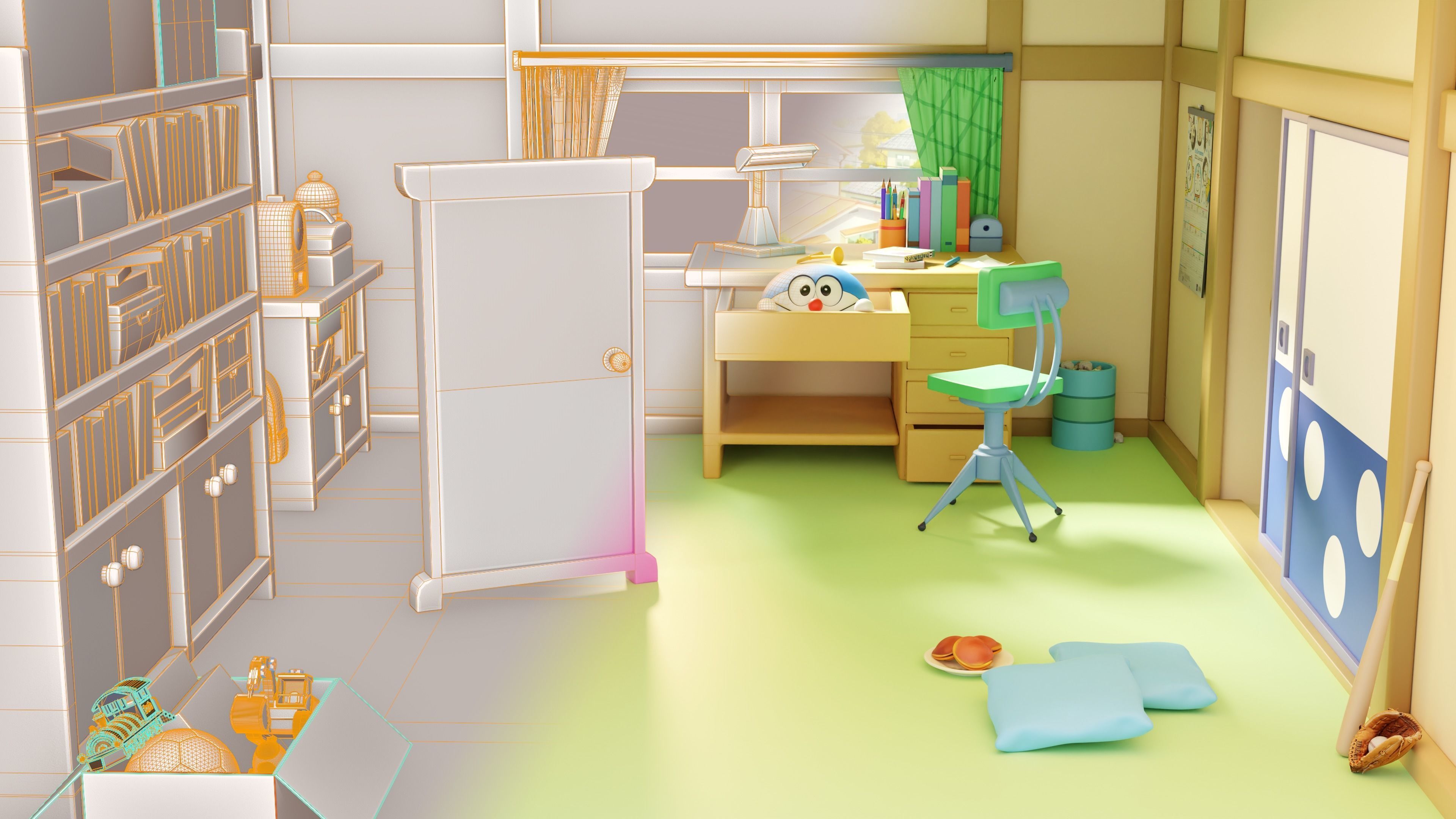 3D model Nobita room and Doraemon VR / AR / low-poly | CGTrader