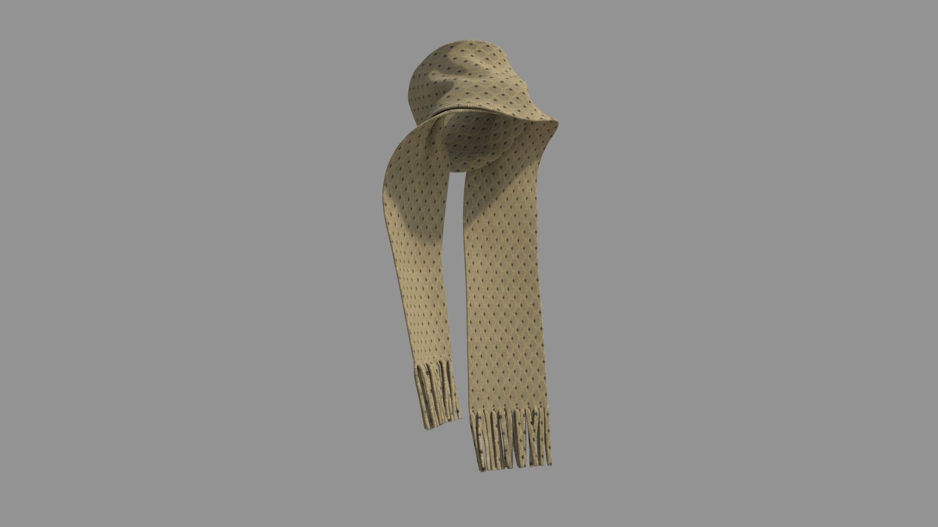 High Neck Scarf 3D model rigged | CGTrader