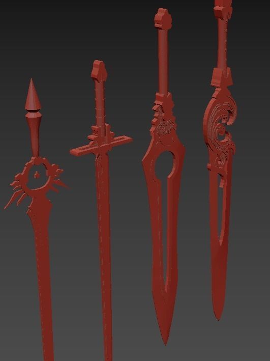 3D model 10 Stylized Swords VR / AR / low-poly | CGTrader