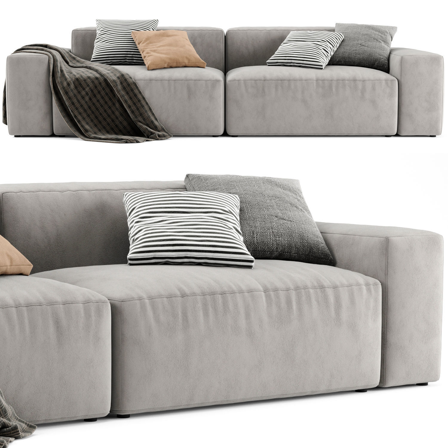 Jesse Daniel 2 Seats Sofa 3D model rigged | CGTrader