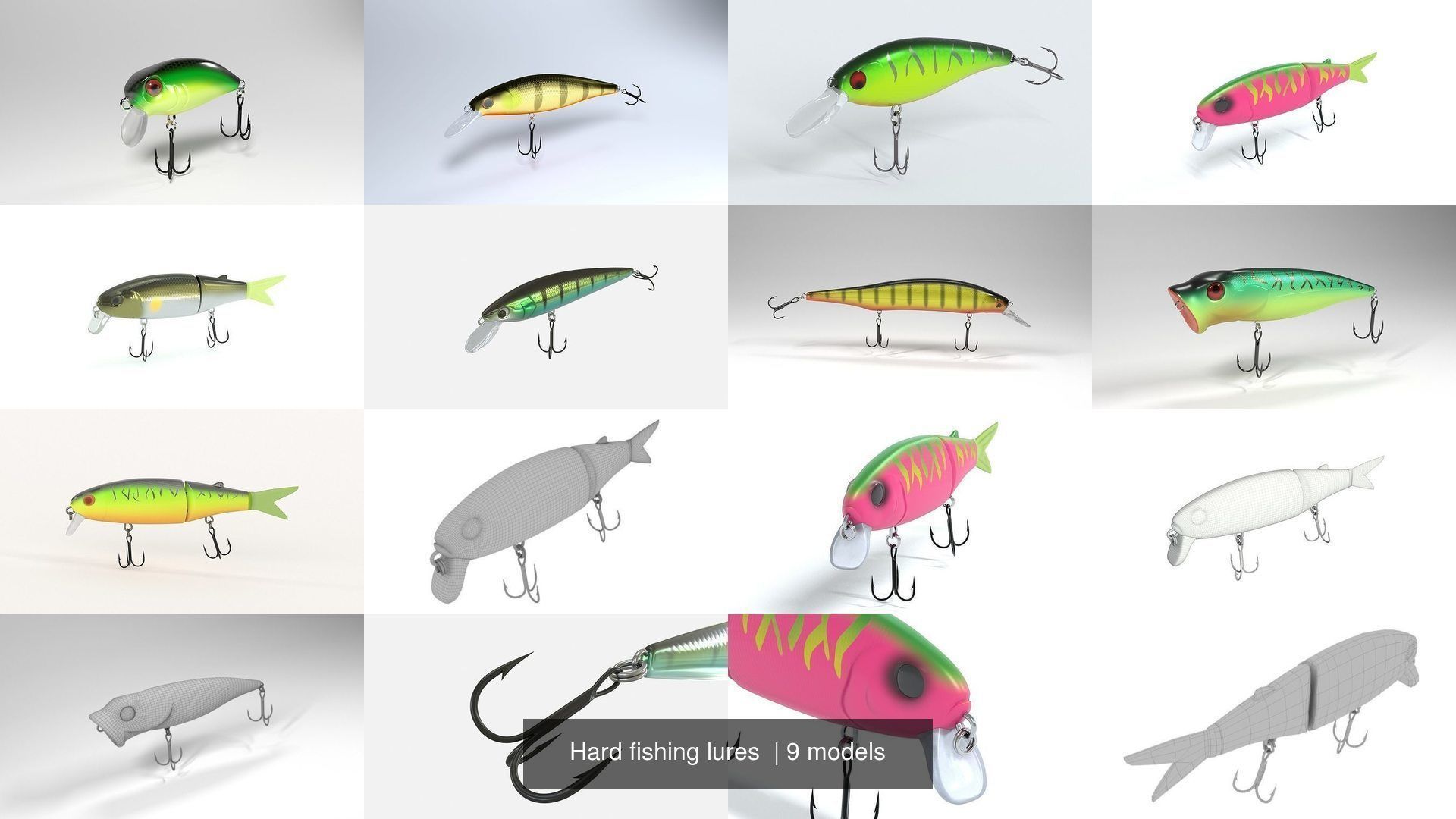 Hard fishing lures 3D Model Collection | CGTrader