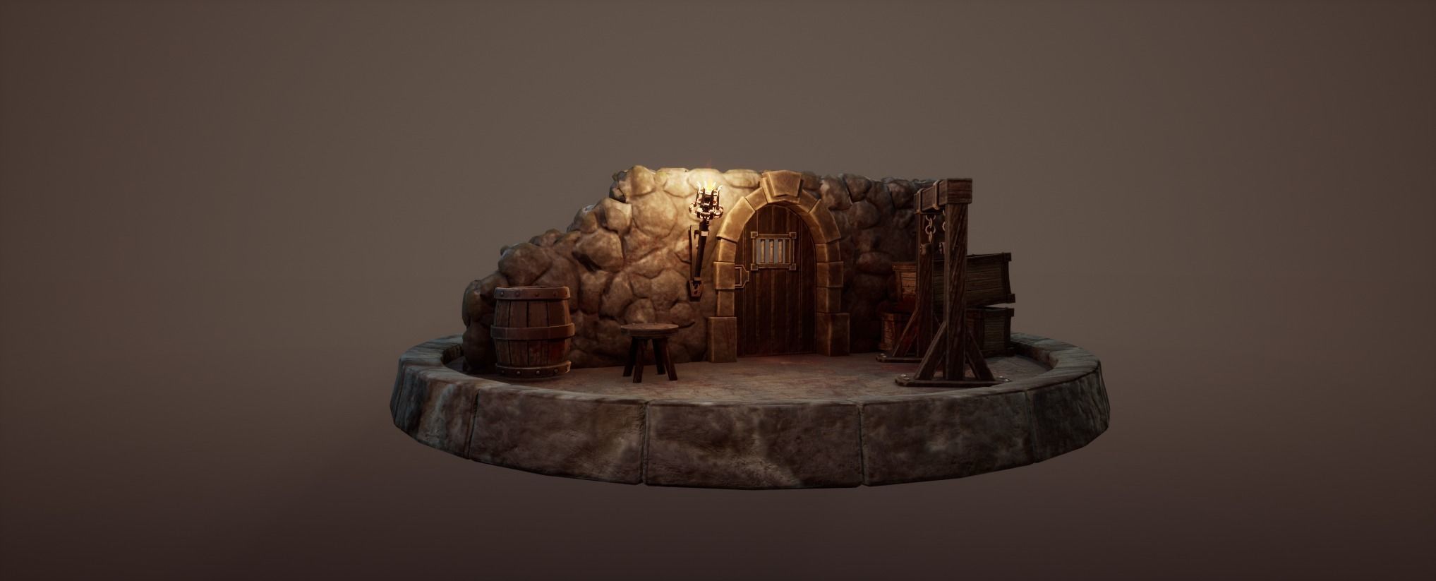 3D model Stylized Skyrim Style Dungeon Scene Blender Unreal Engine 5 VR ...
