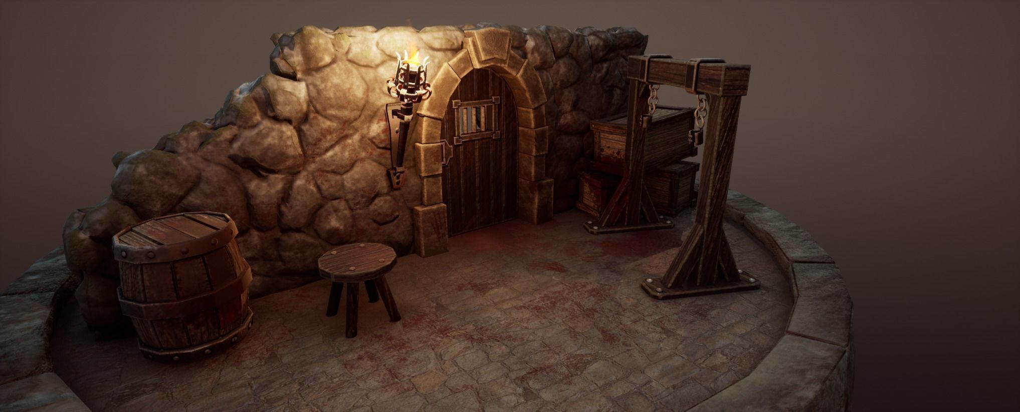 3D model Stylized Skyrim Style Dungeon Scene Blender Unreal Engine 5 VR ...
