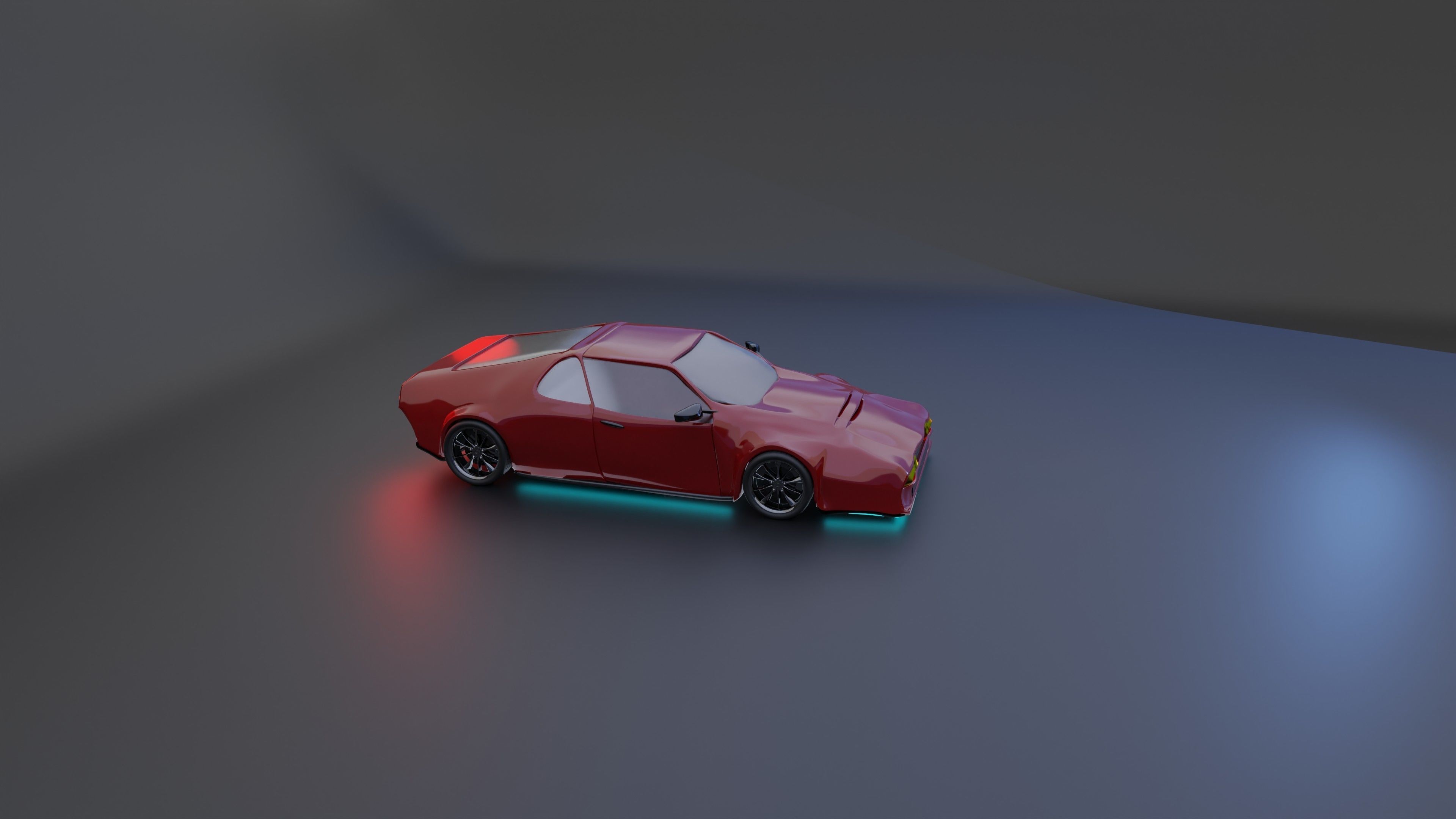 Sportscar retro vintage 80s 3D model rigged | CGTrader