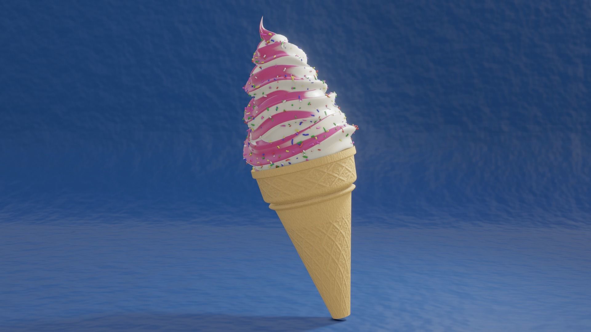 Ice-cream Realistic 3D Model ice cream cone 3D model | CGTrader