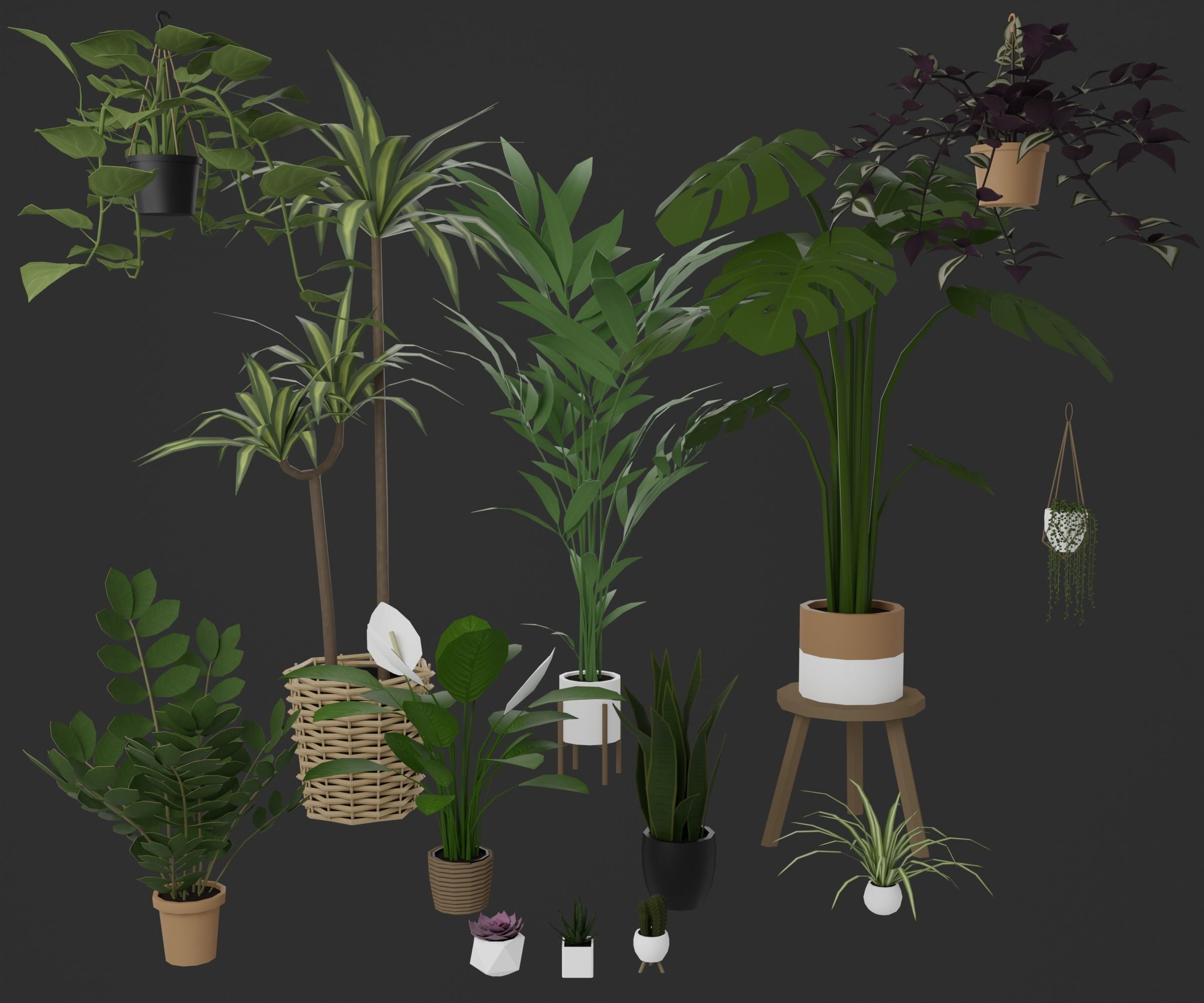3D model Indoor plants VR / AR / low-poly | CGTrader