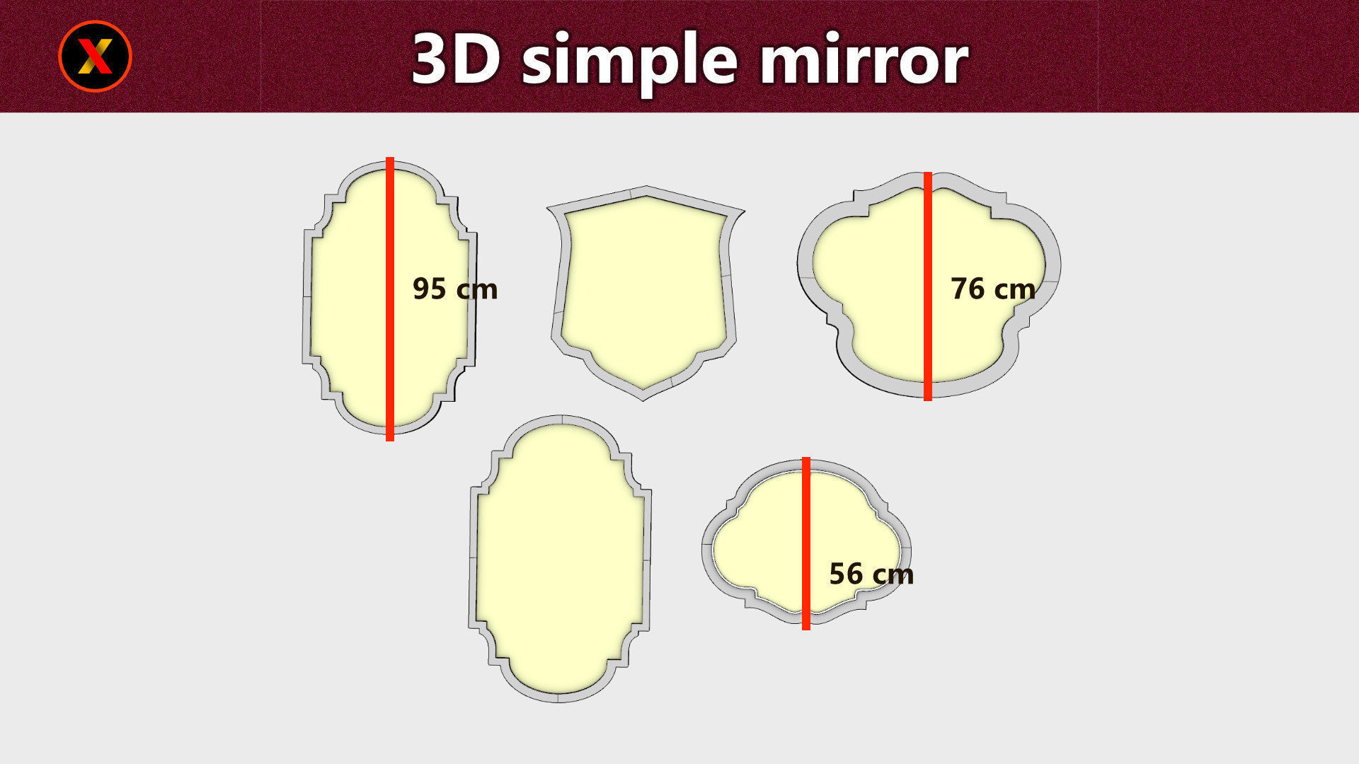 simple 3d mirror free 3D model 3D printable | CGTrader