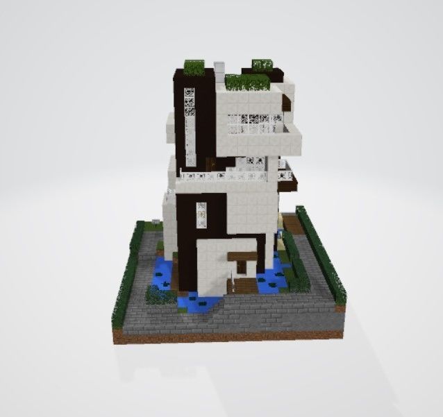 Modern Estate Minecraft free 3D model 3D printable | CGTrader