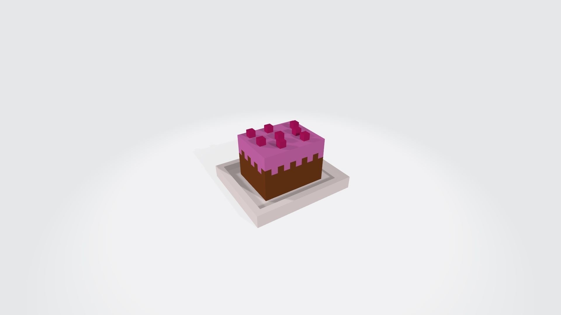 3D model Voxel Chocolate cake VR / AR / low-poly | CGTrader
