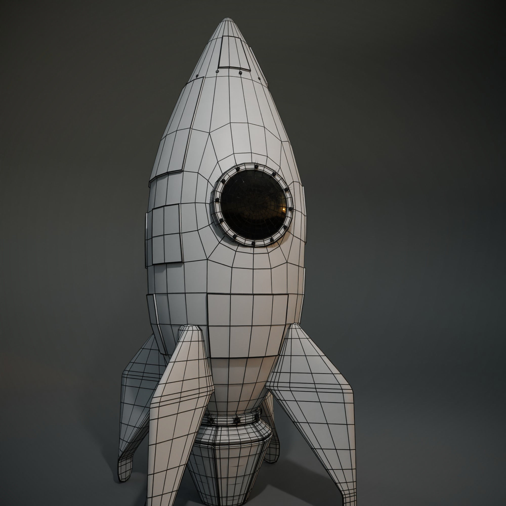 3D model stylized rocket VR / AR / low-poly | CGTrader