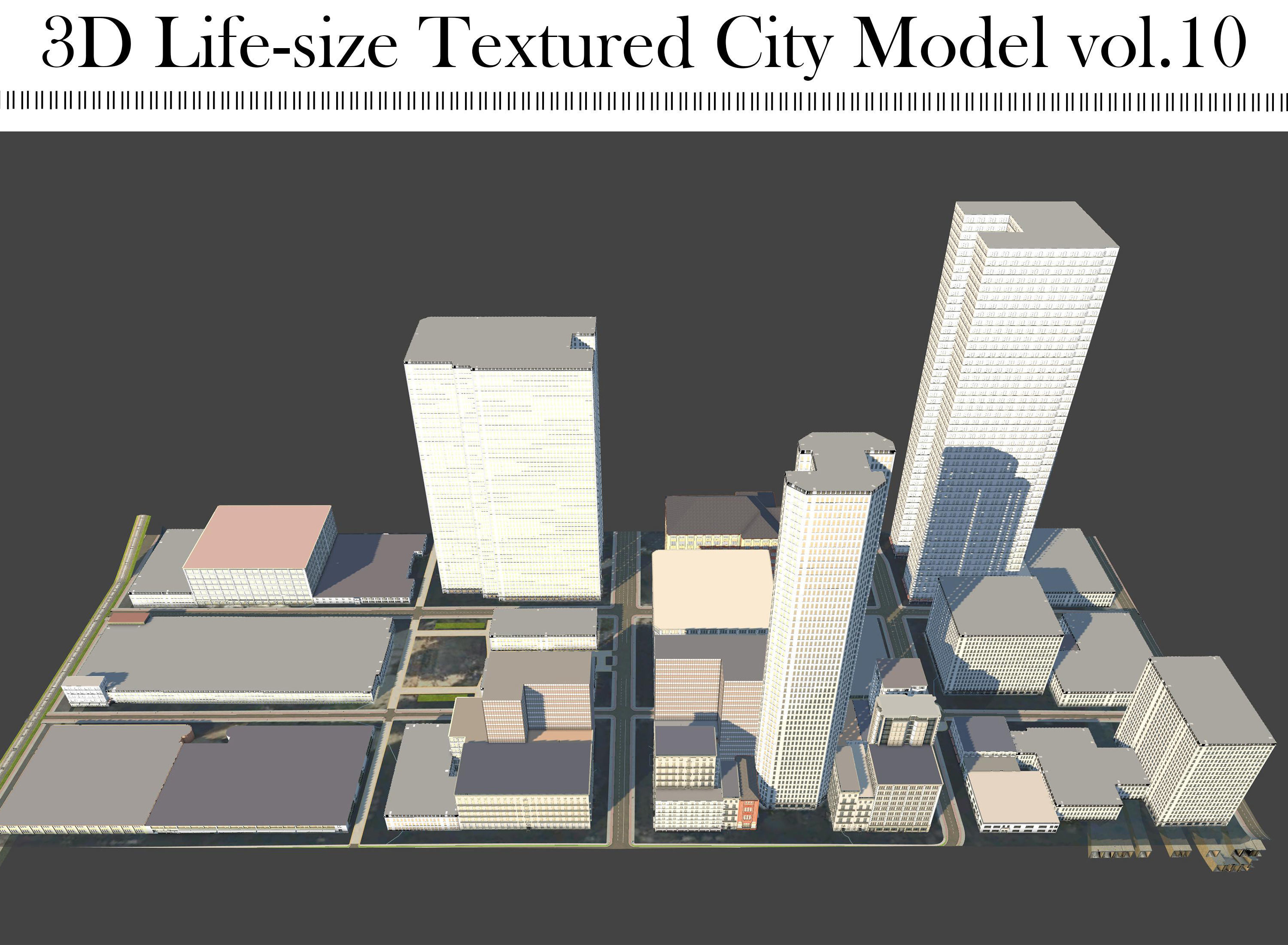 3D model Life-size Textured City Model vol 10 VR / AR / low-poly | CGTrader