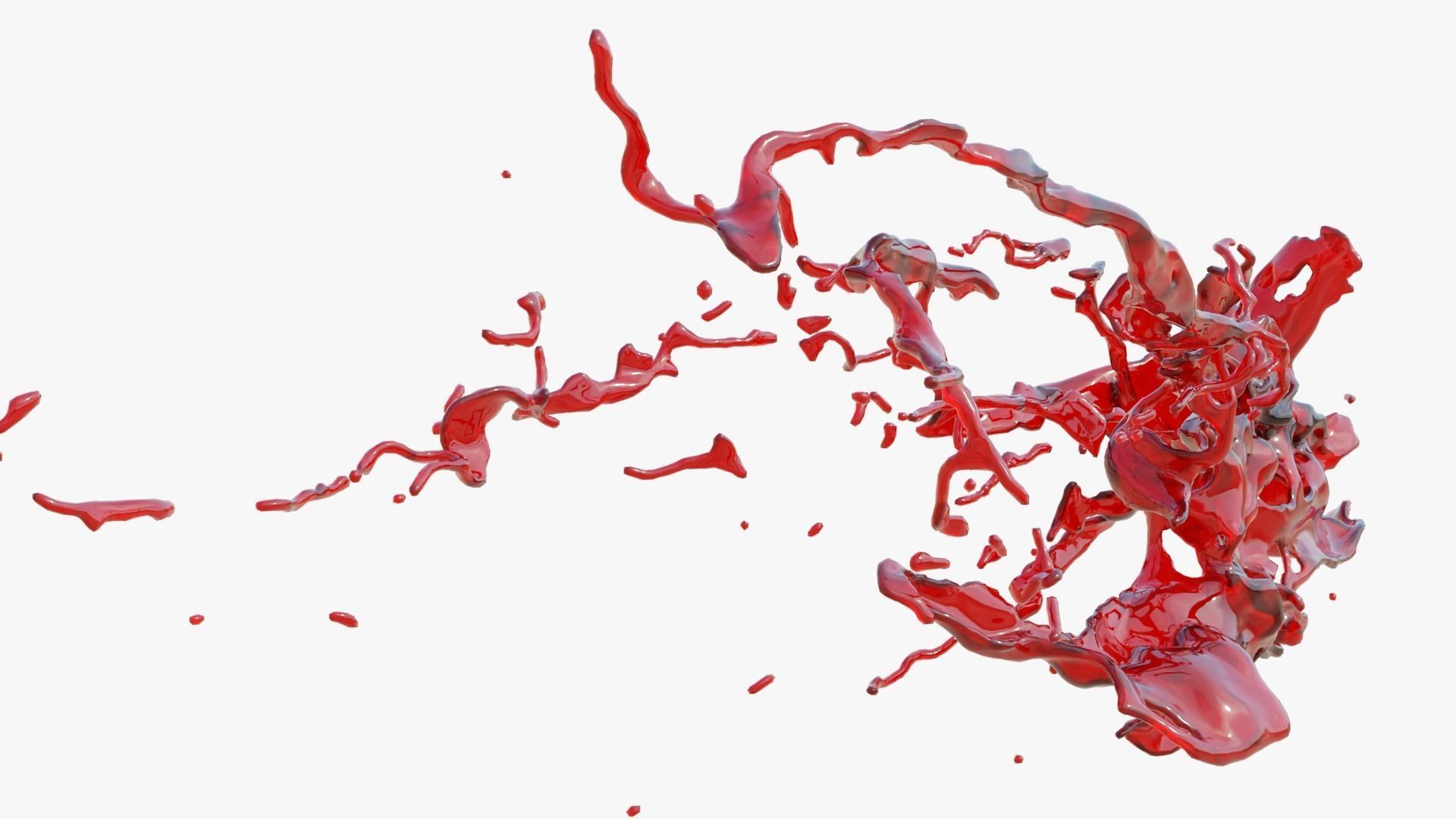 Animated Blood Splash 8 3D model animated | CGTrader