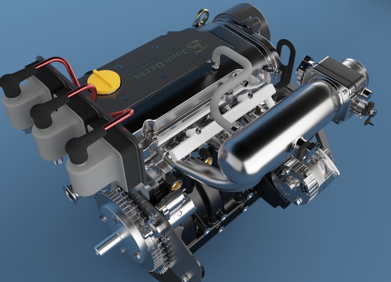 engine john deere gator 3D model | CGTrader