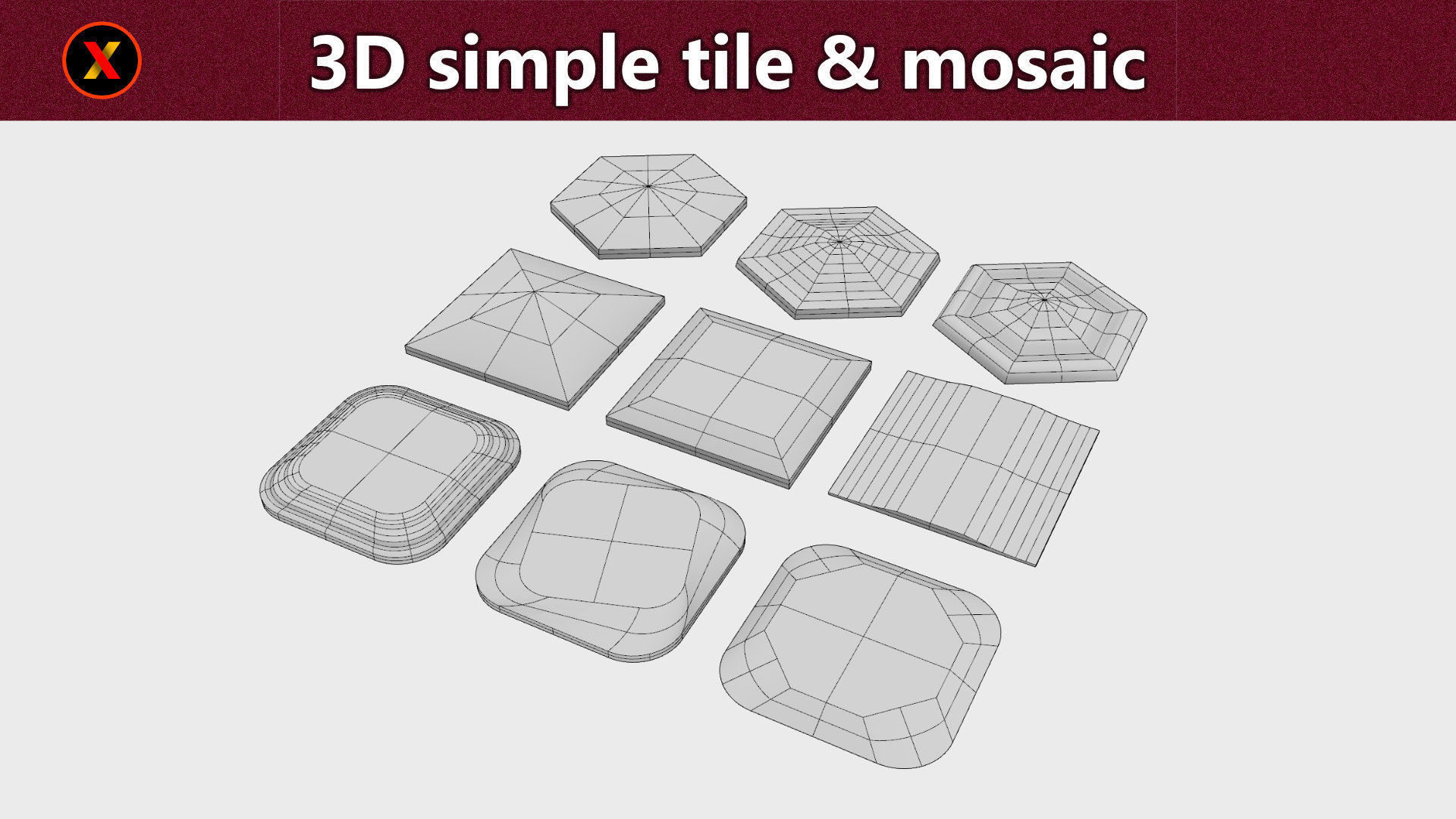 simple 3d tile free 3D model 3D printable | CGTrader