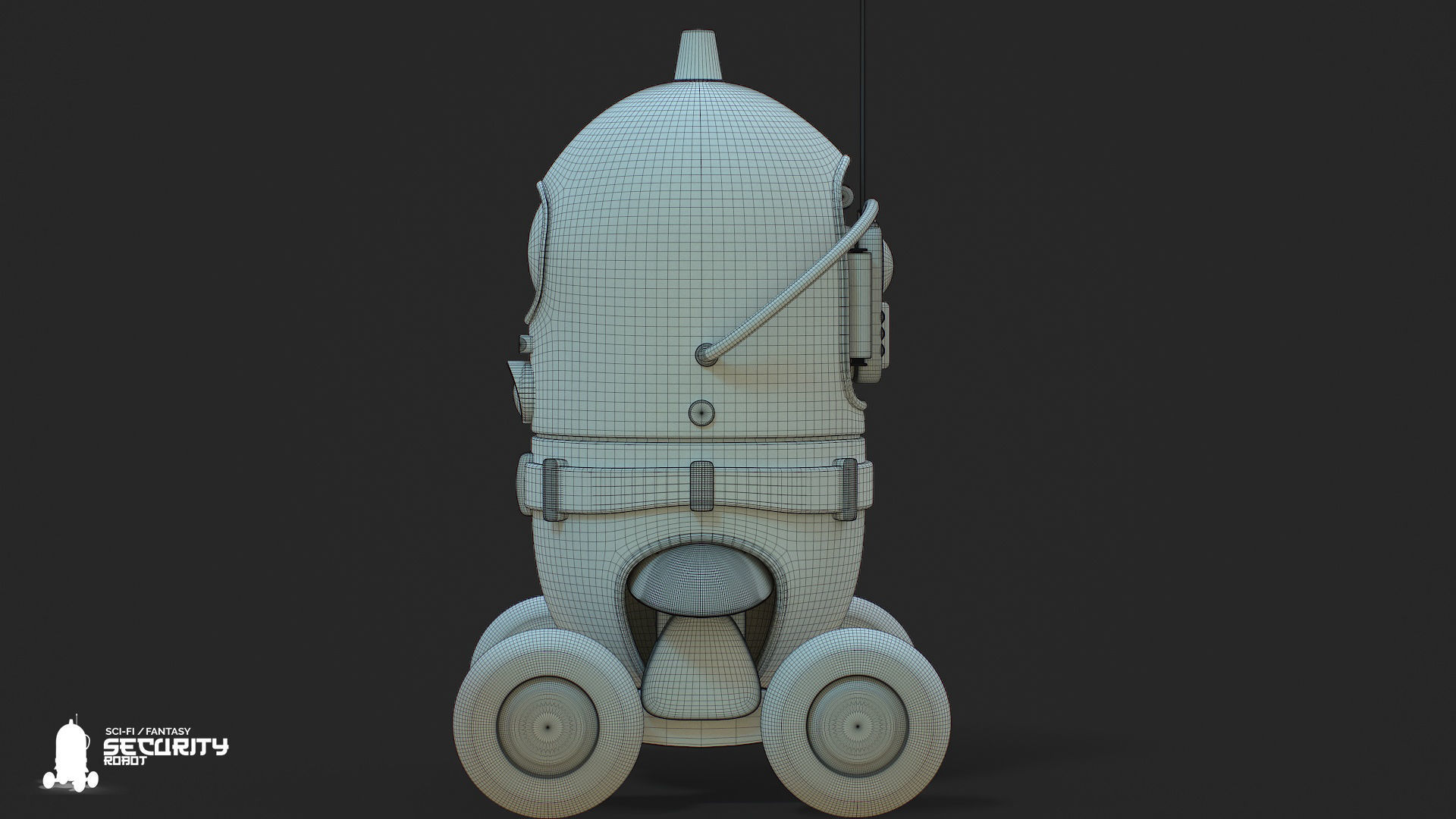 Sci-Fi Fantasy Security Robot 3D model | CGTrader
