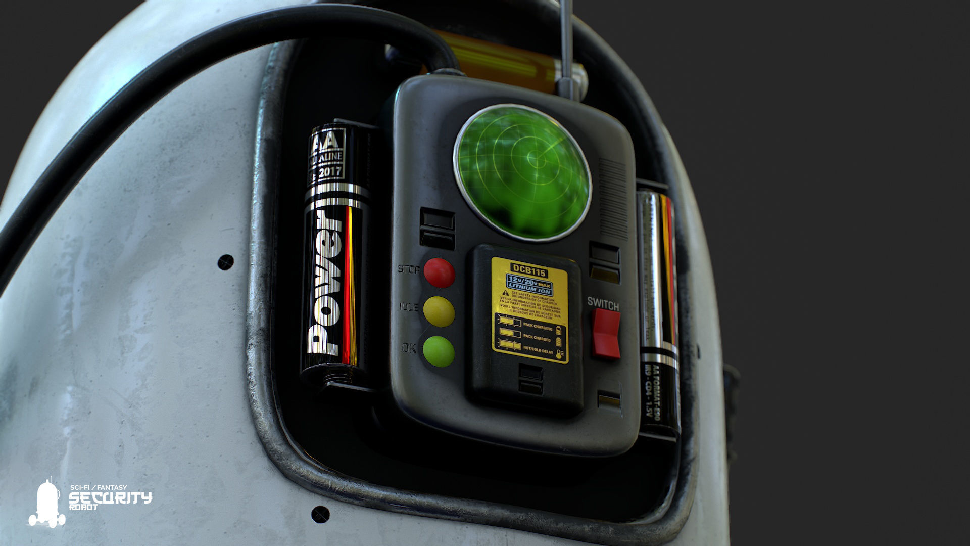 Sci-Fi Fantasy Security Robot 3D model | CGTrader