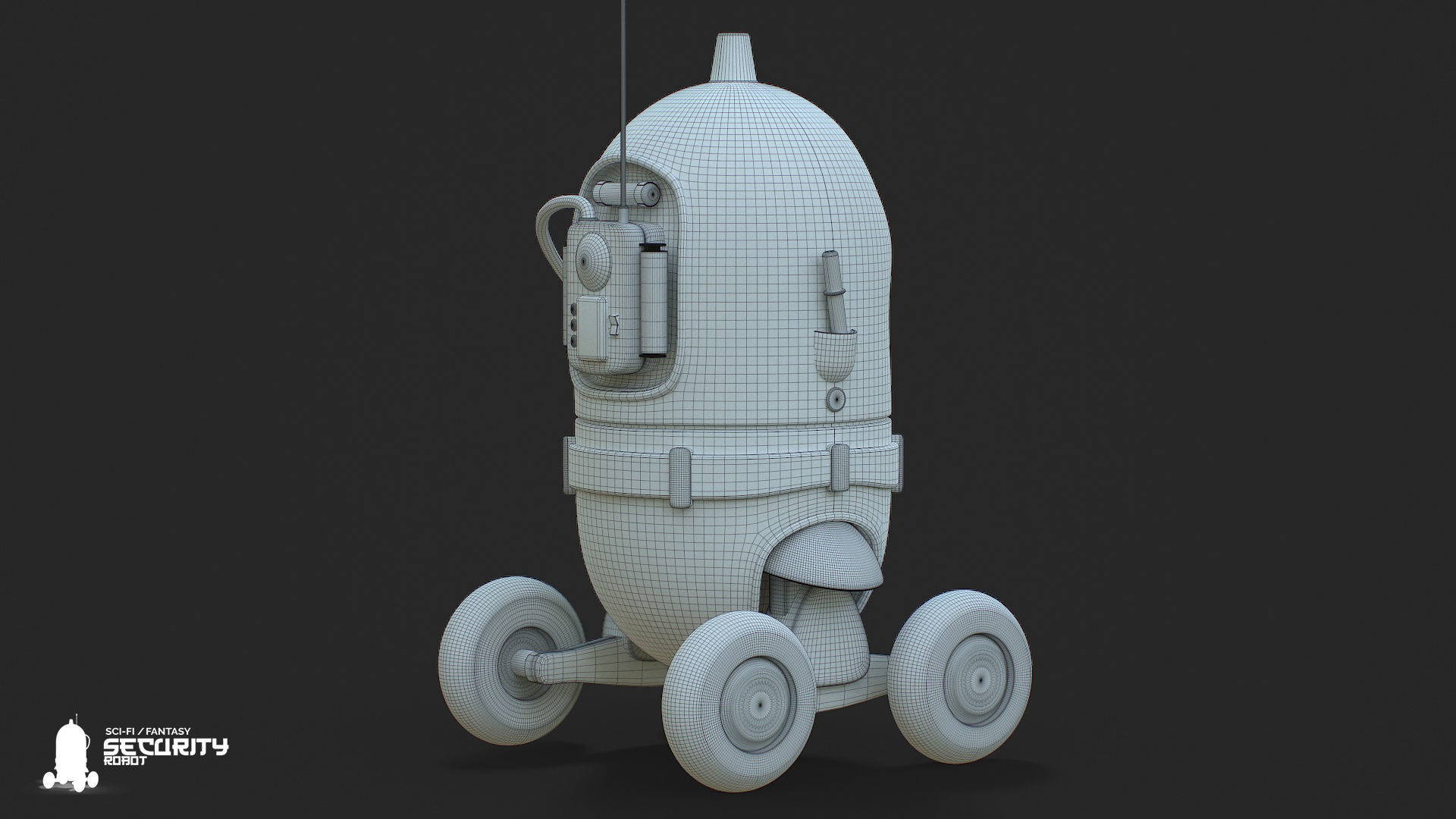 Sci-Fi Fantasy Security Robot 3D model | CGTrader