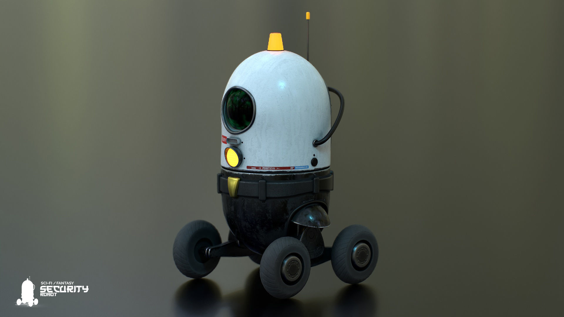 Sci-Fi Fantasy Security Robot 3D model | CGTrader
