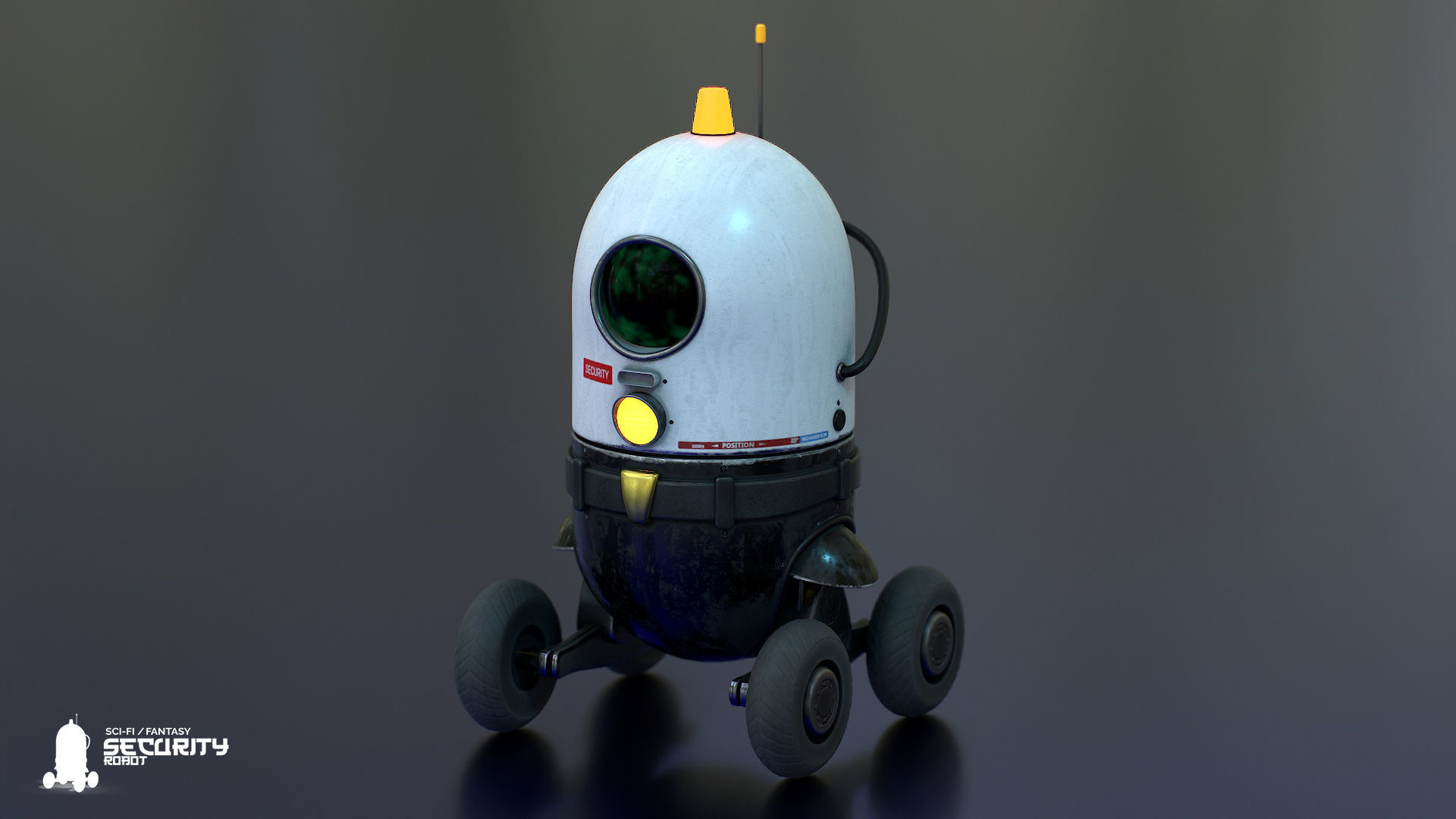 Sci-Fi Fantasy Security Robot 3D model | CGTrader
