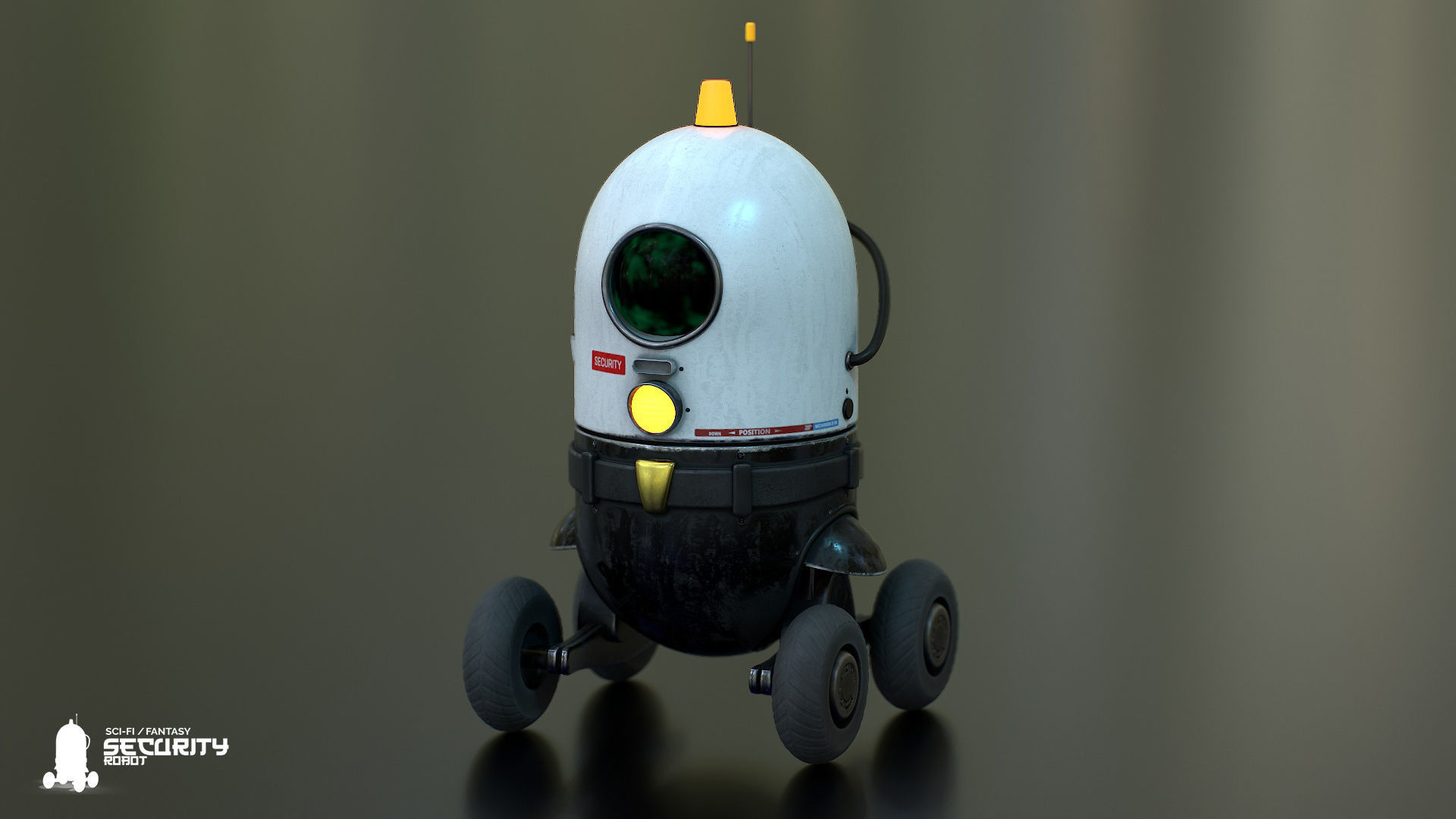 Sci-Fi Fantasy Security Robot 3D model | CGTrader
