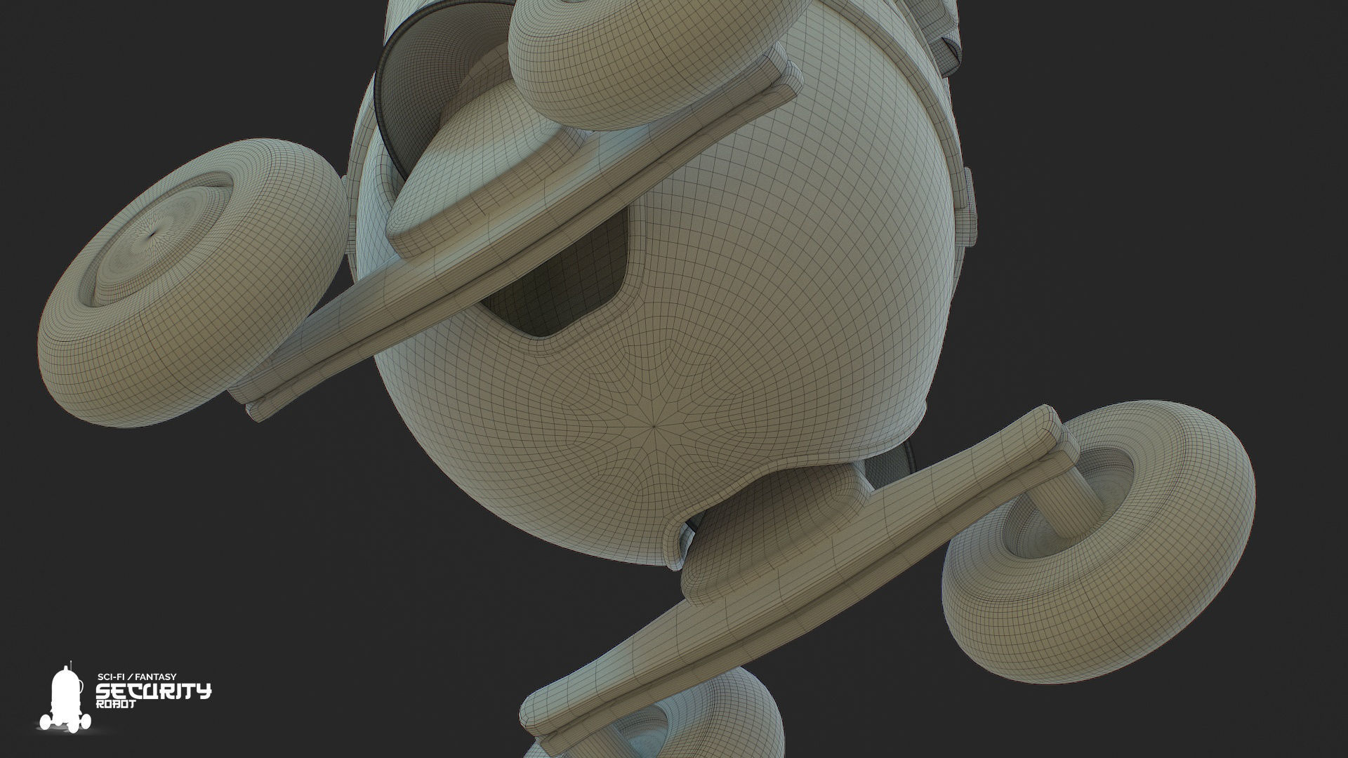 Sci-Fi Fantasy Security Robot 3D model | CGTrader
