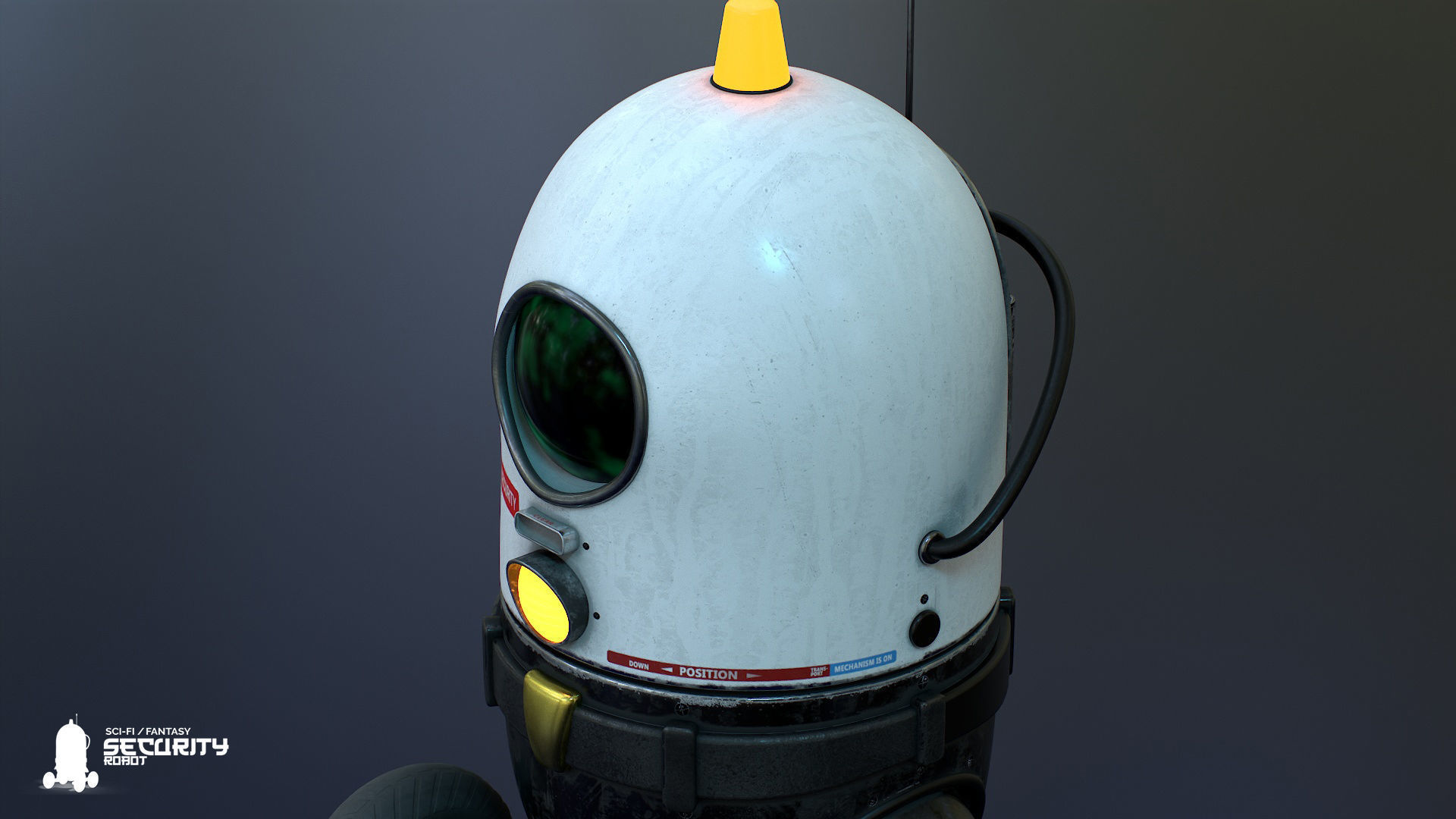 Sci-Fi Fantasy Security Robot 3D model | CGTrader