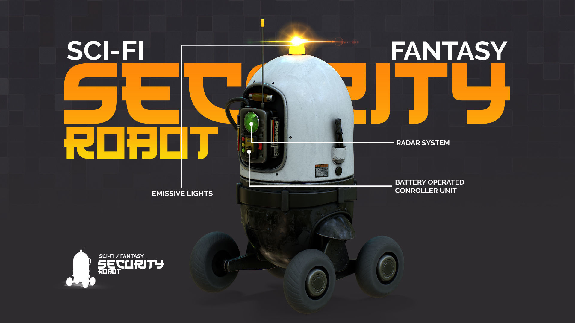 Sci-Fi Fantasy Security Robot 3D model | CGTrader