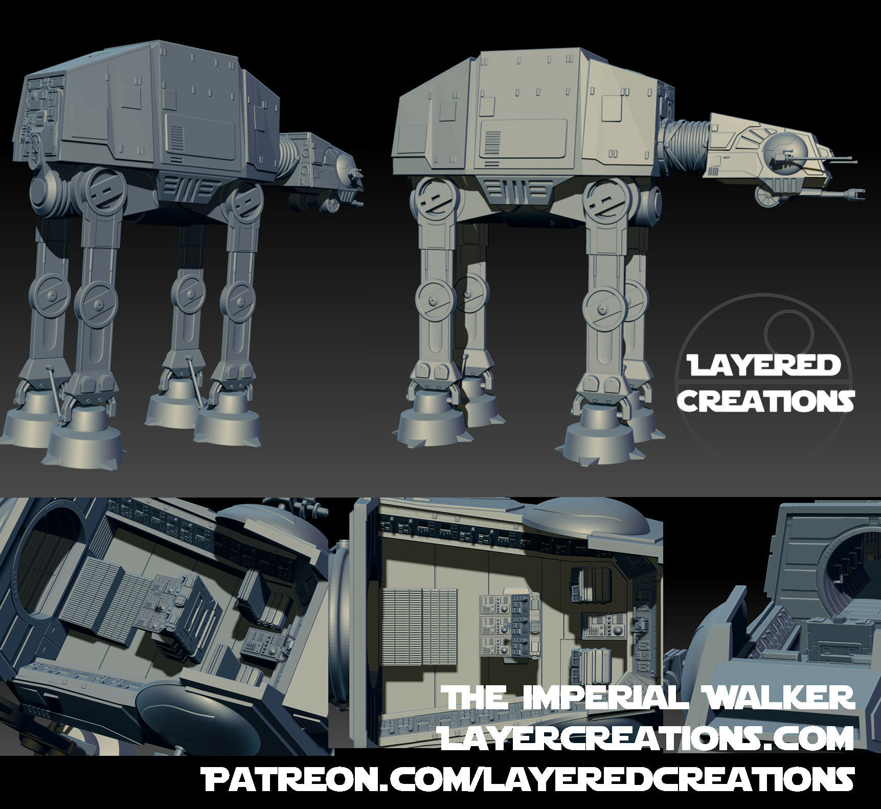 ATAT 3d Model playset 3D model 3D printable | CGTrader