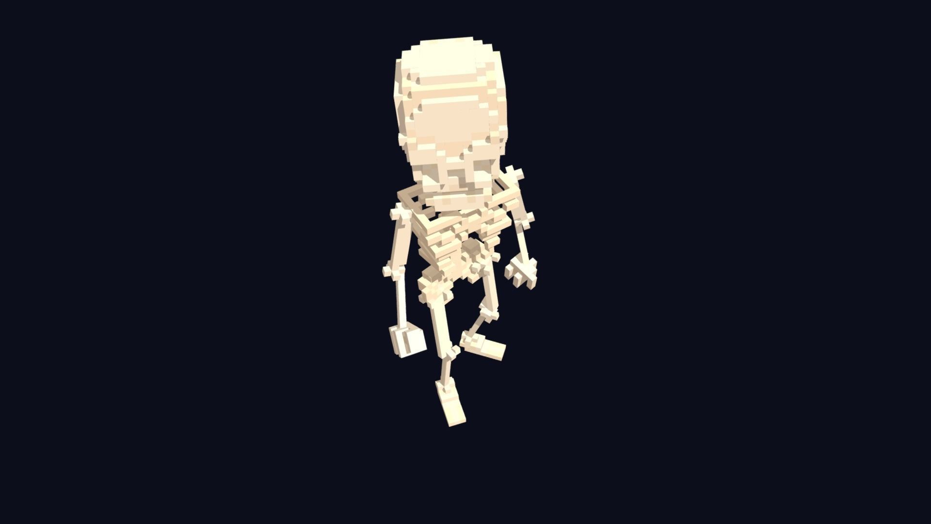 3D model Sceleton Character - 3D Voxel Model VR / AR / low-poly | CGTrader