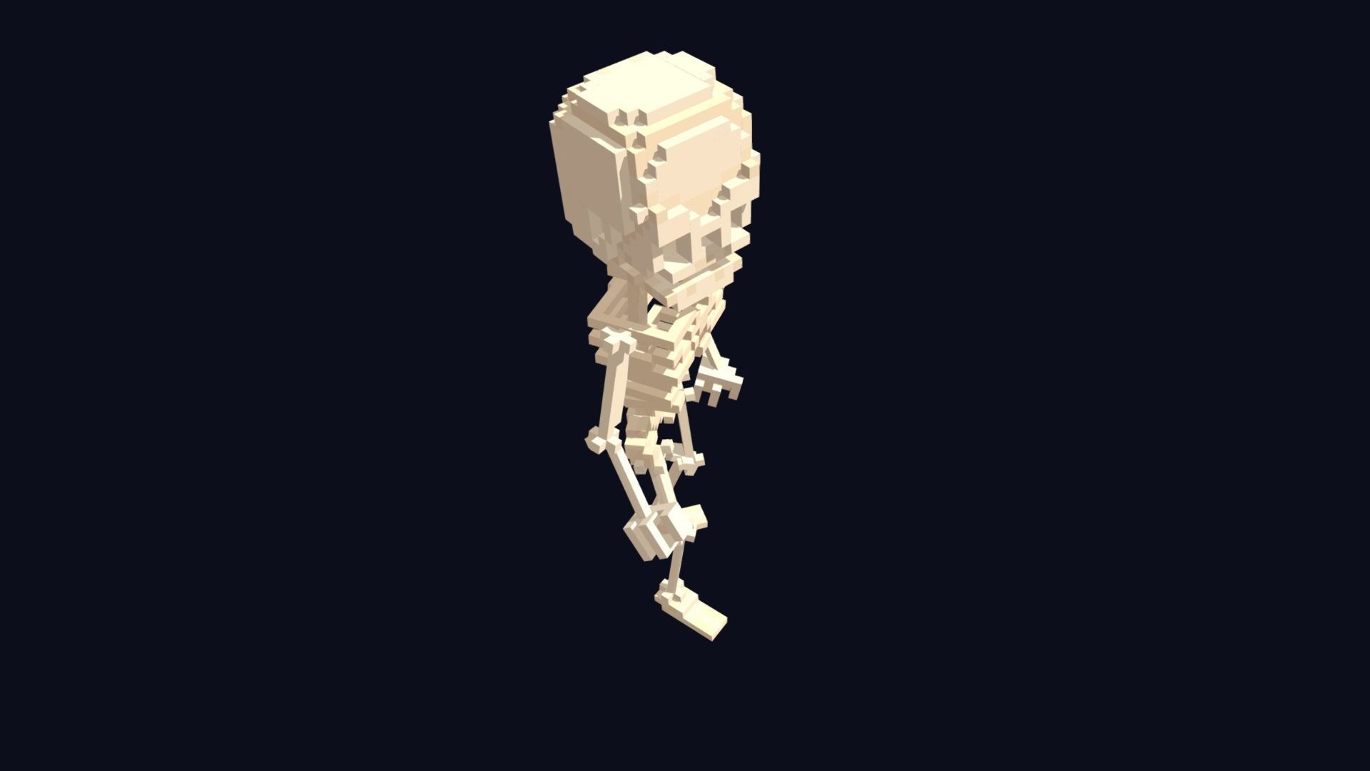 3D model Sceleton Character - 3D Voxel Model VR / AR / low-poly | CGTrader